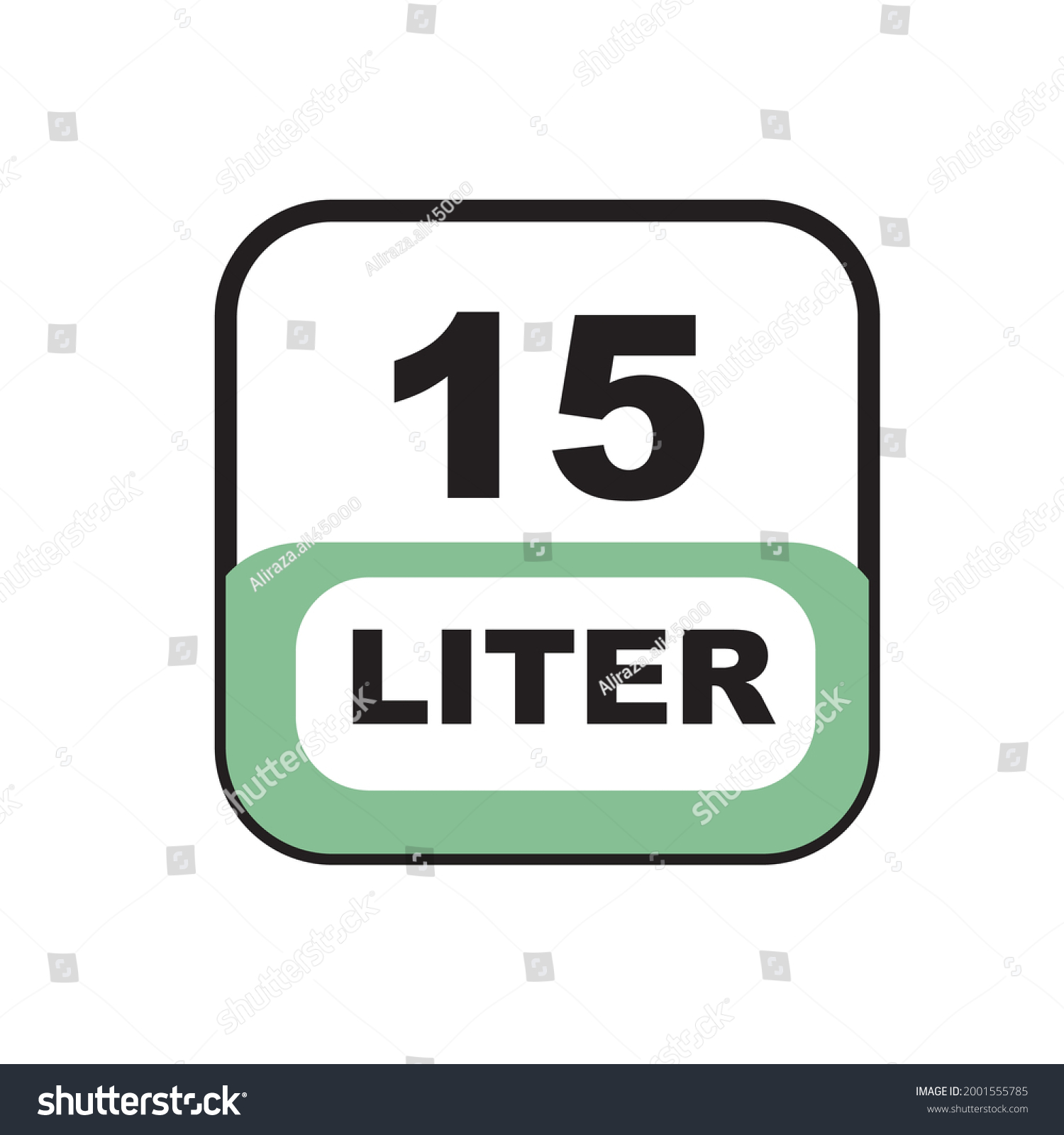 13 15 liter icon Images, Stock Photos & Vectors | Shutterstock