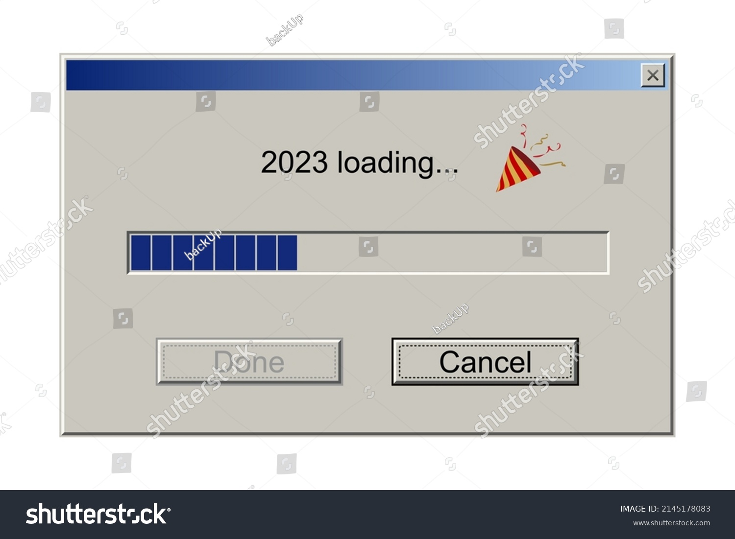 2023 Loading Notification Message Classic Retro Stock Vector (Royalty ...