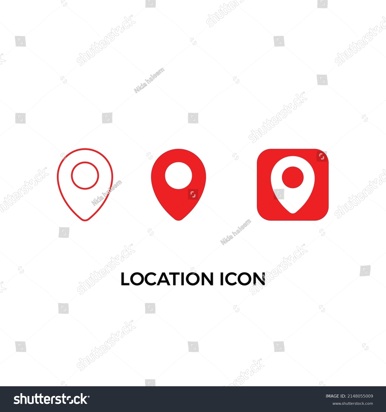 Location Icon Navigation Concept Indicator Icon Stock Vector (Royalty ...