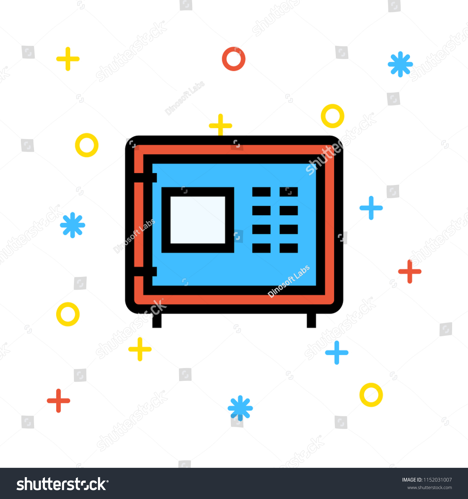 Locker Safe Vault Stock Vector (Royalty Free) 1152031007 | Shutterstock