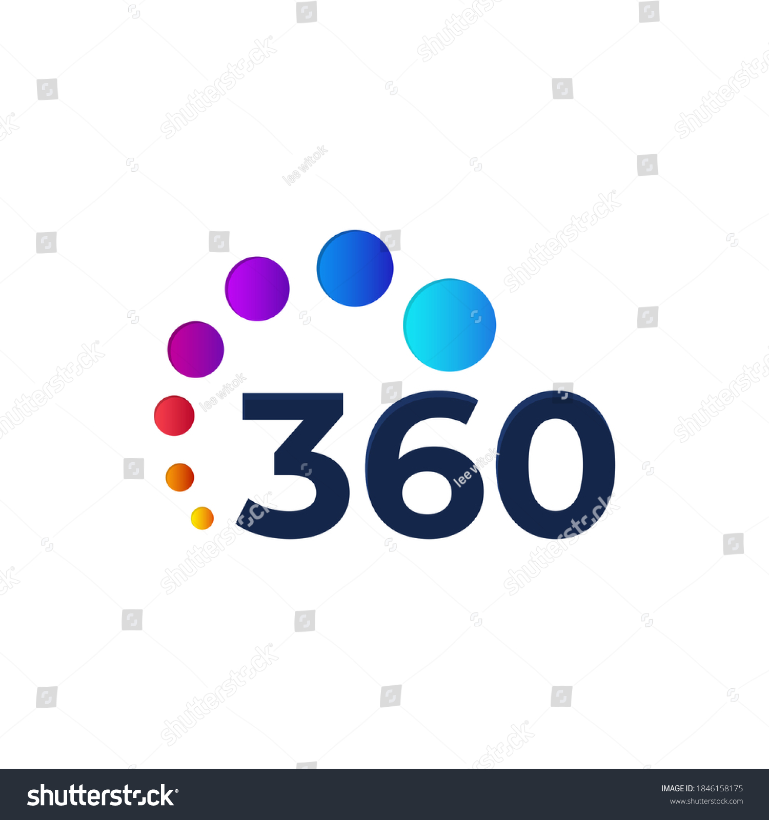 360 Logo Design Vector Inspiration Stock Vector (Royalty Free) 1846158175