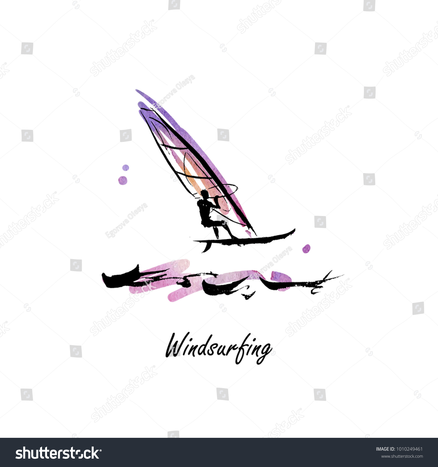 Logo Wave Windsurfing Stock Vector (Royalty Free) 1010249461 | Shutterstock