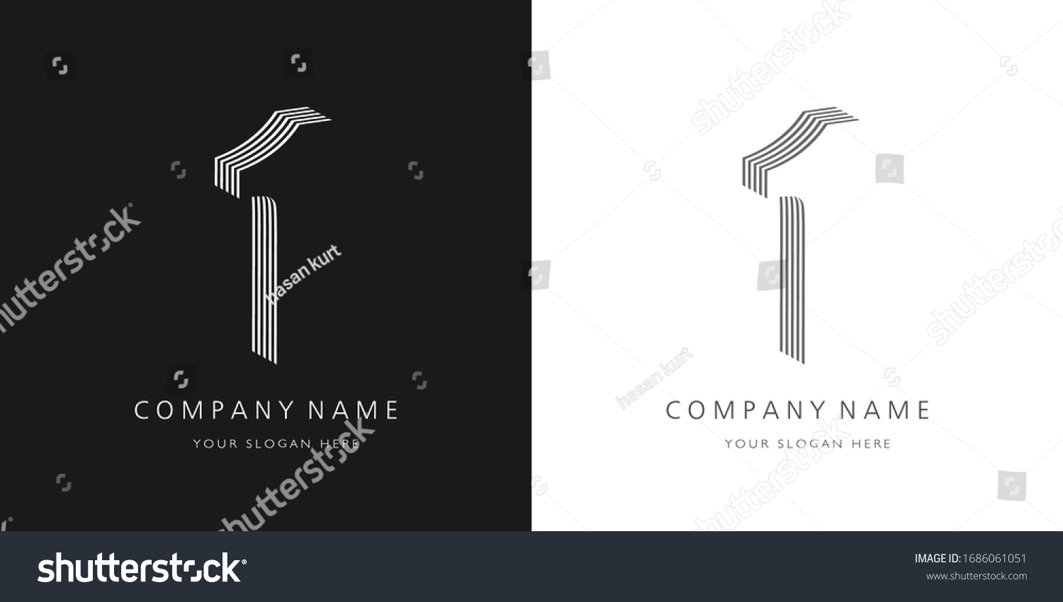 1 Logo Number Modern Design Stock Vector (Royalty Free) 1686061051 ...