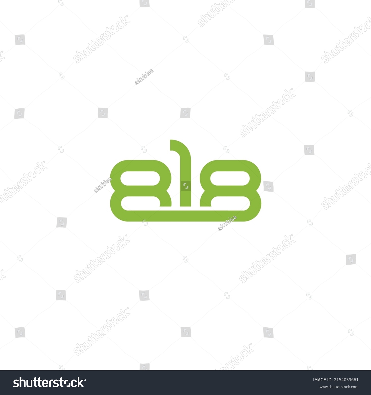 818 Logo Simple Clean Design Stock Vector (Royalty Free) 2154039661 ...