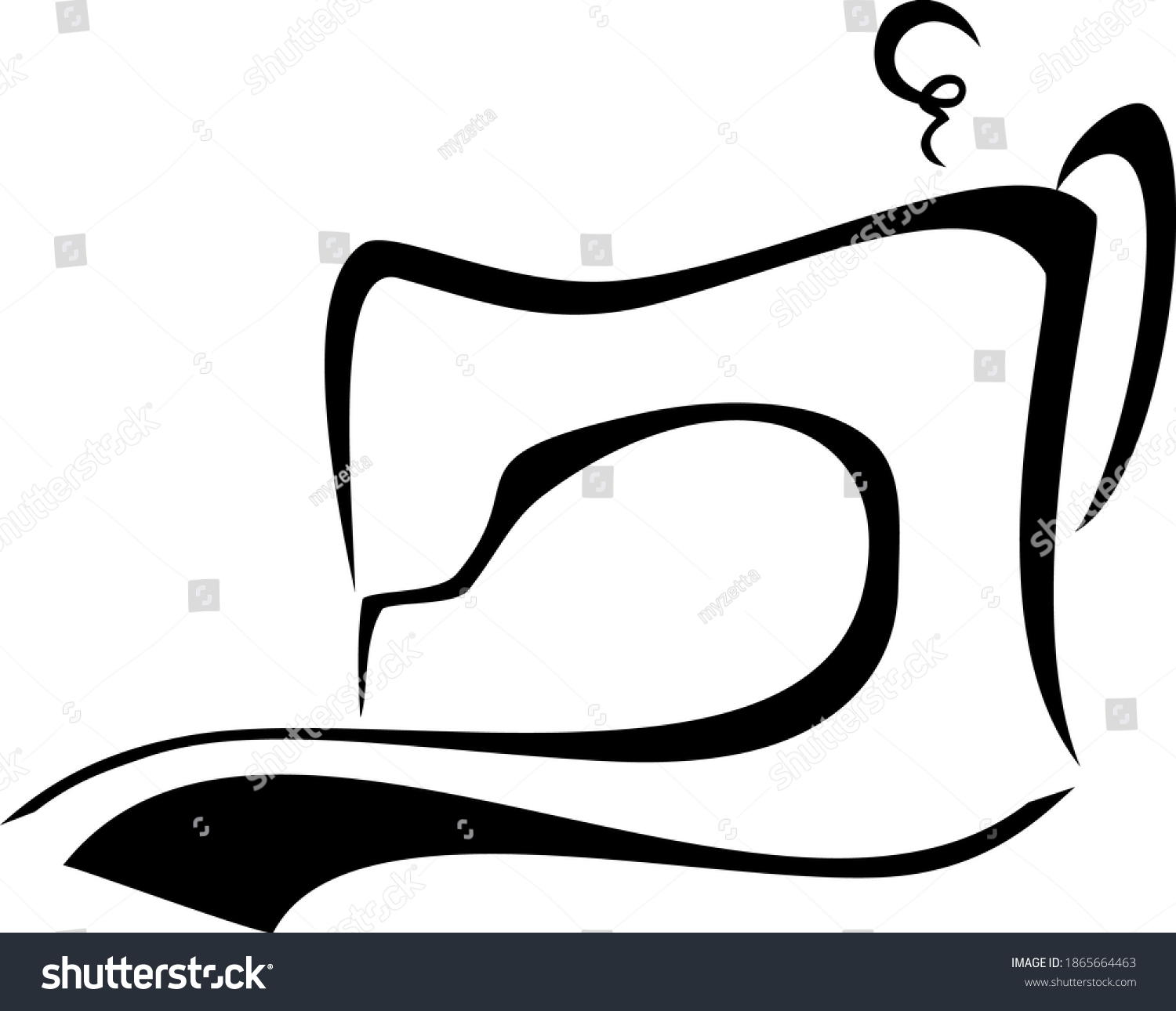Logo Symbol Stamp Sewing Machine Emblem Stock Vector (Royalty Free ...