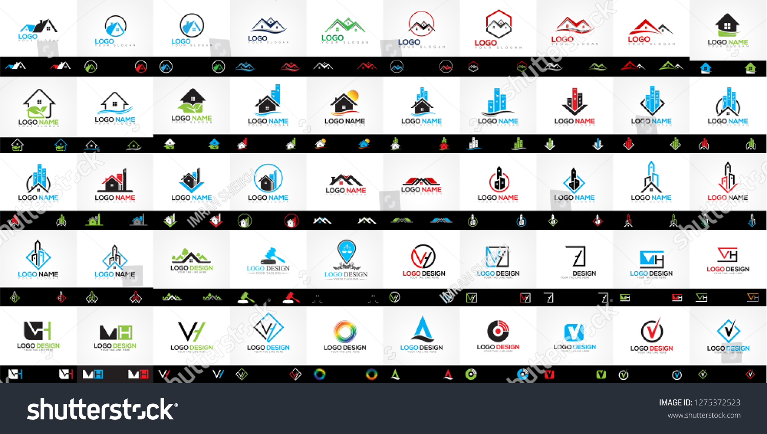 50 Logo Templates Set Stock Vector (Royalty Free) 1275372523