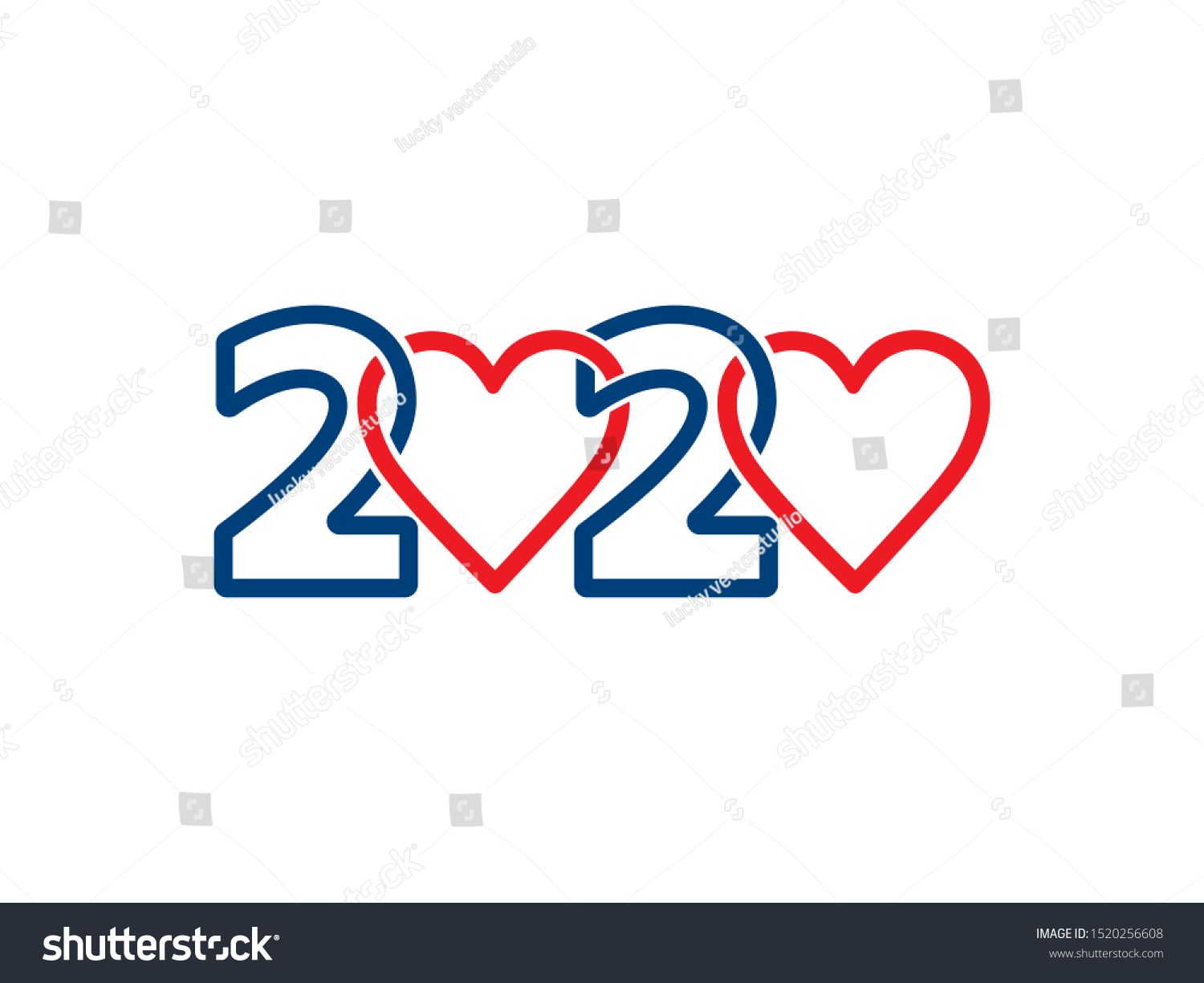2020 Logo Text Design Template Stock Vector (Royalty Free) 1520256608