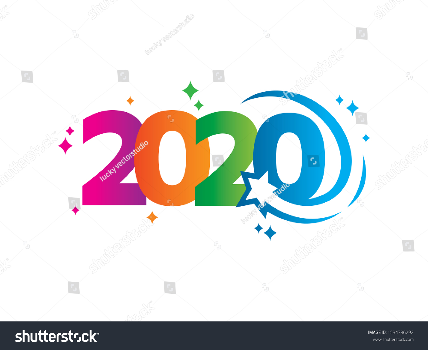 2020 Logo Text Design Template Stock Vector (Royalty Free) 1534786292