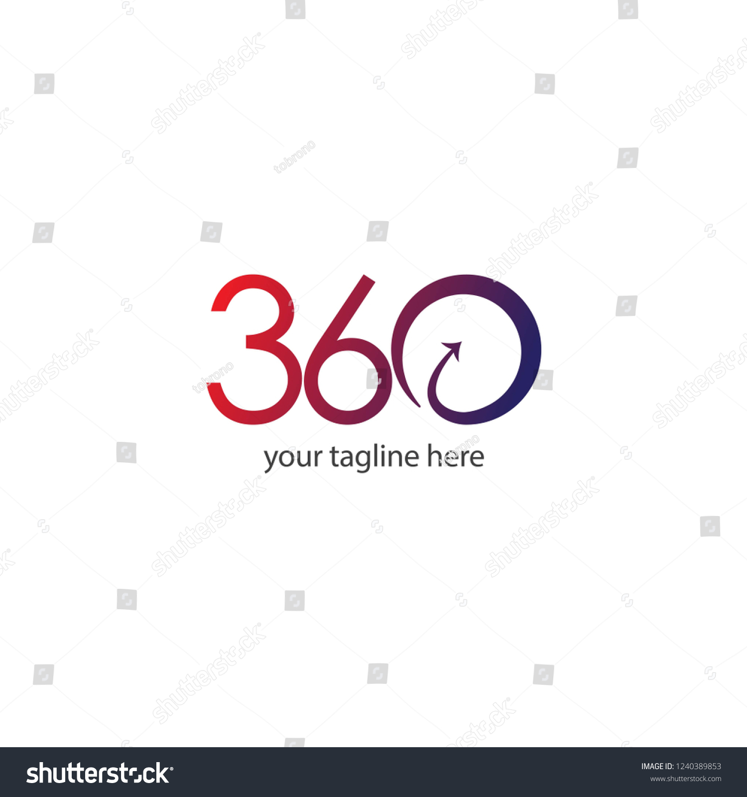 360 Logo Vector Template Design Illustration: เวกเตอร์สต็อก (ปลอดค่า ...