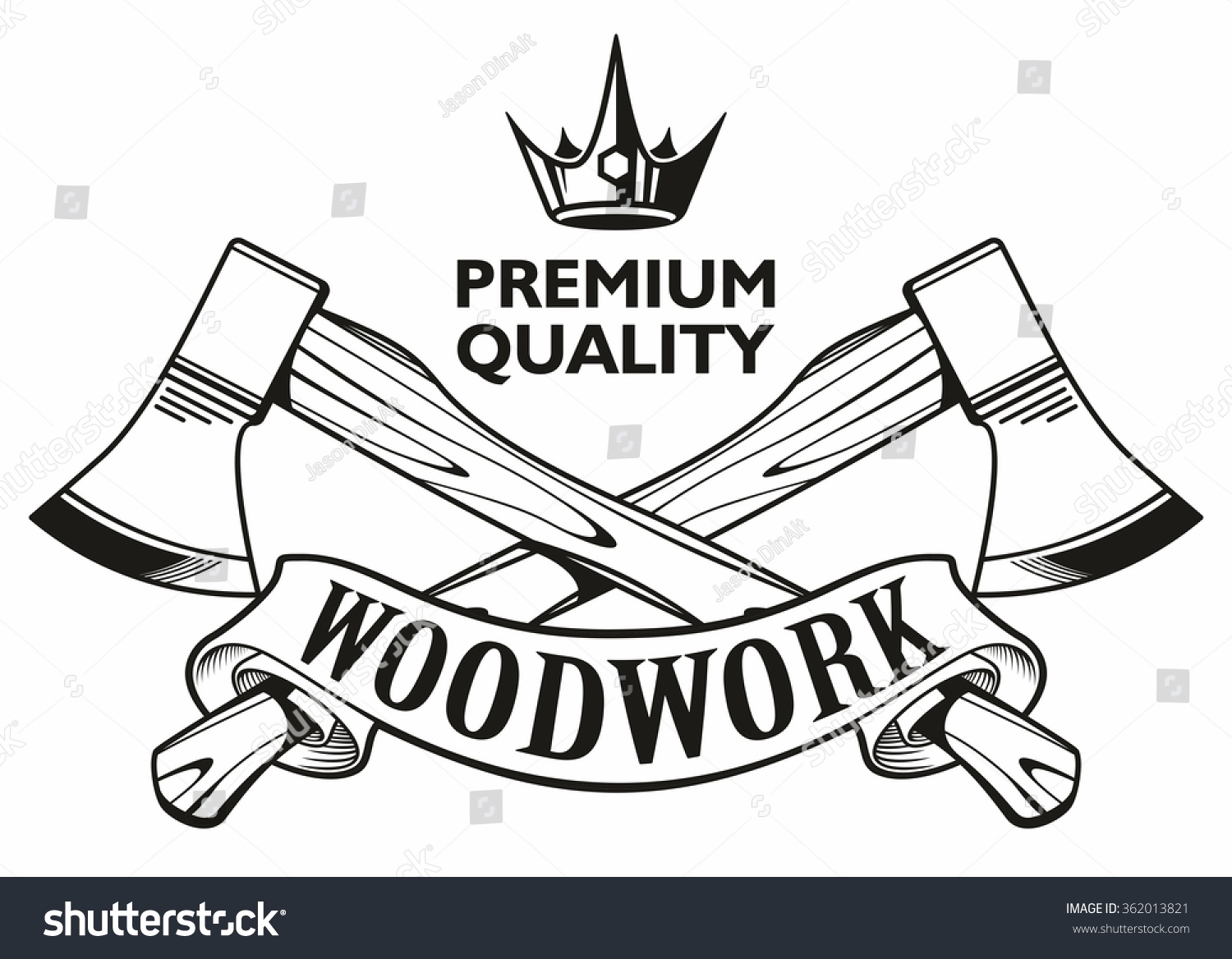 Lumberjack Logo Label Axes Stock Vector (Royalty Free) 362013821 ...