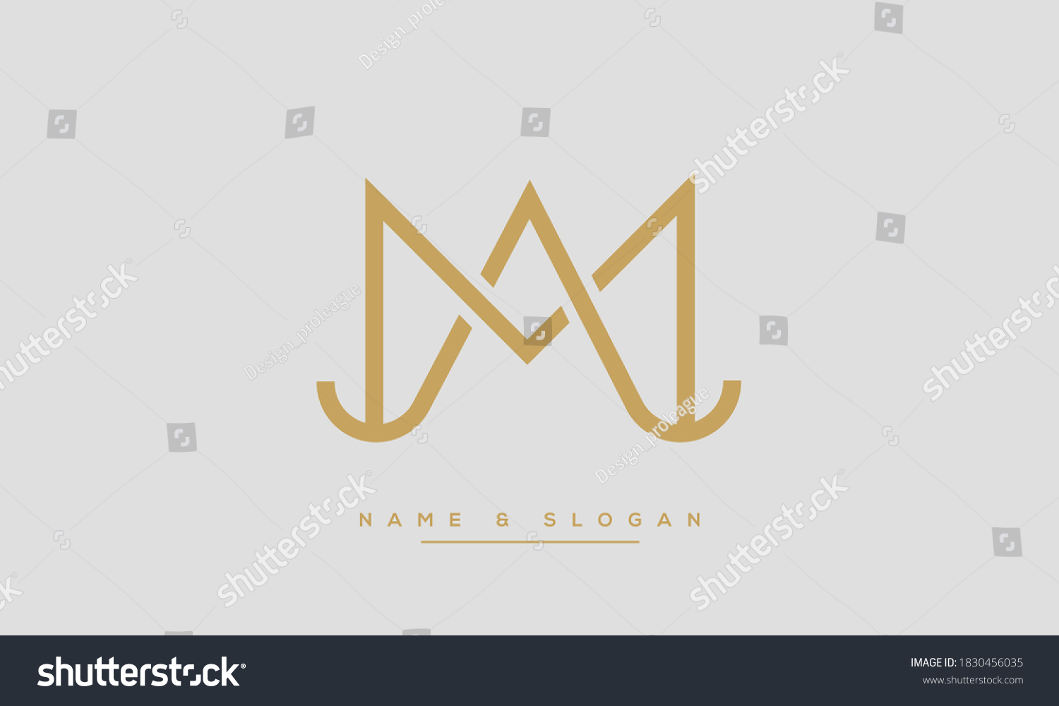 Ma Abstract Letters Logo Monogram: vetor stock (livre de direitos ...
