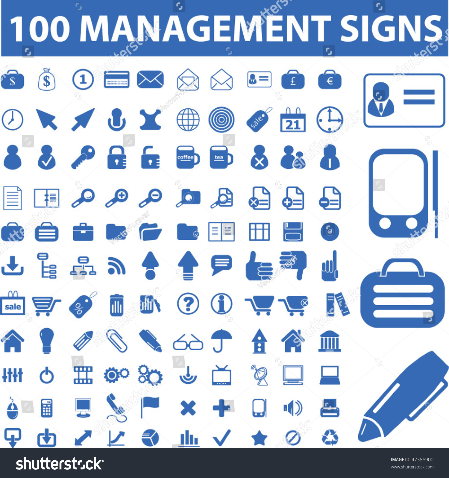 100 Management Signs Vector Stock Vector (Royalty Free) 47386900 ...