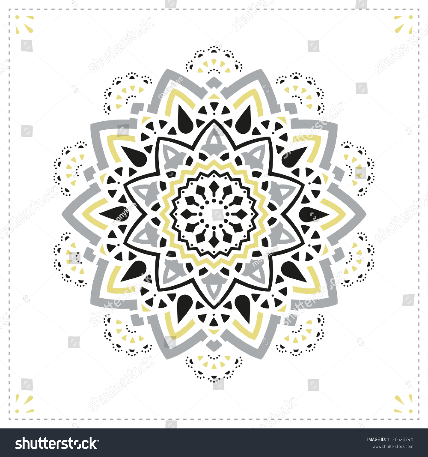 Mandala Tattoo Vector Stock Vector (Royalty Free) 1126626794 | Shutterstock