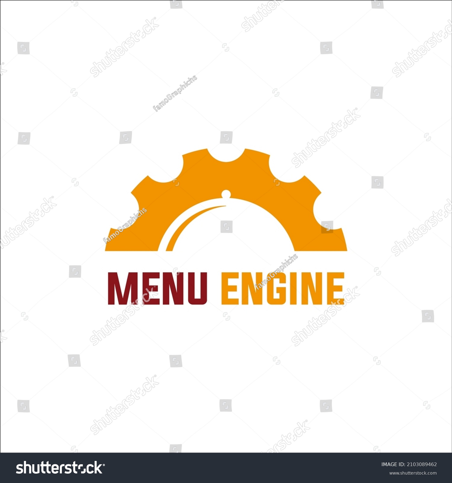 Menu Engine Logo Vector Food Logo Stock Vector (Royalty Free) 2103089462
