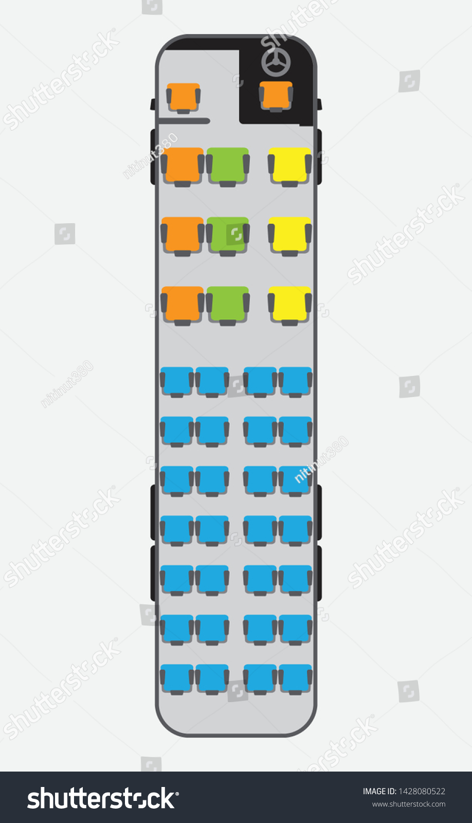 15 Meter Bus Seat Map Stock Vector (Royalty Free) 1428080522 | Shutterstock