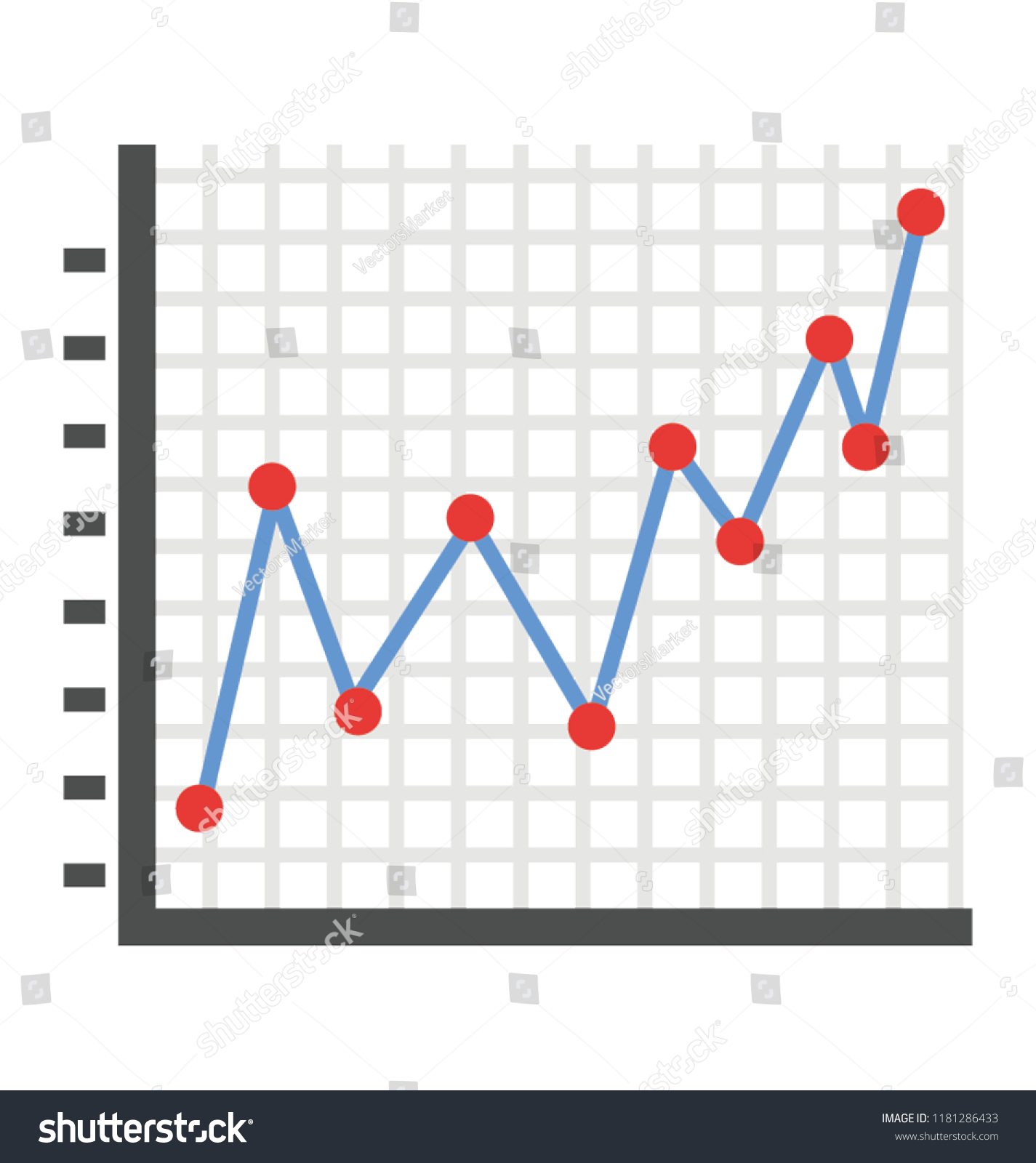 Vektor Stok Milestones Line Graph Symbolizing Control Chart (Tanpa ...