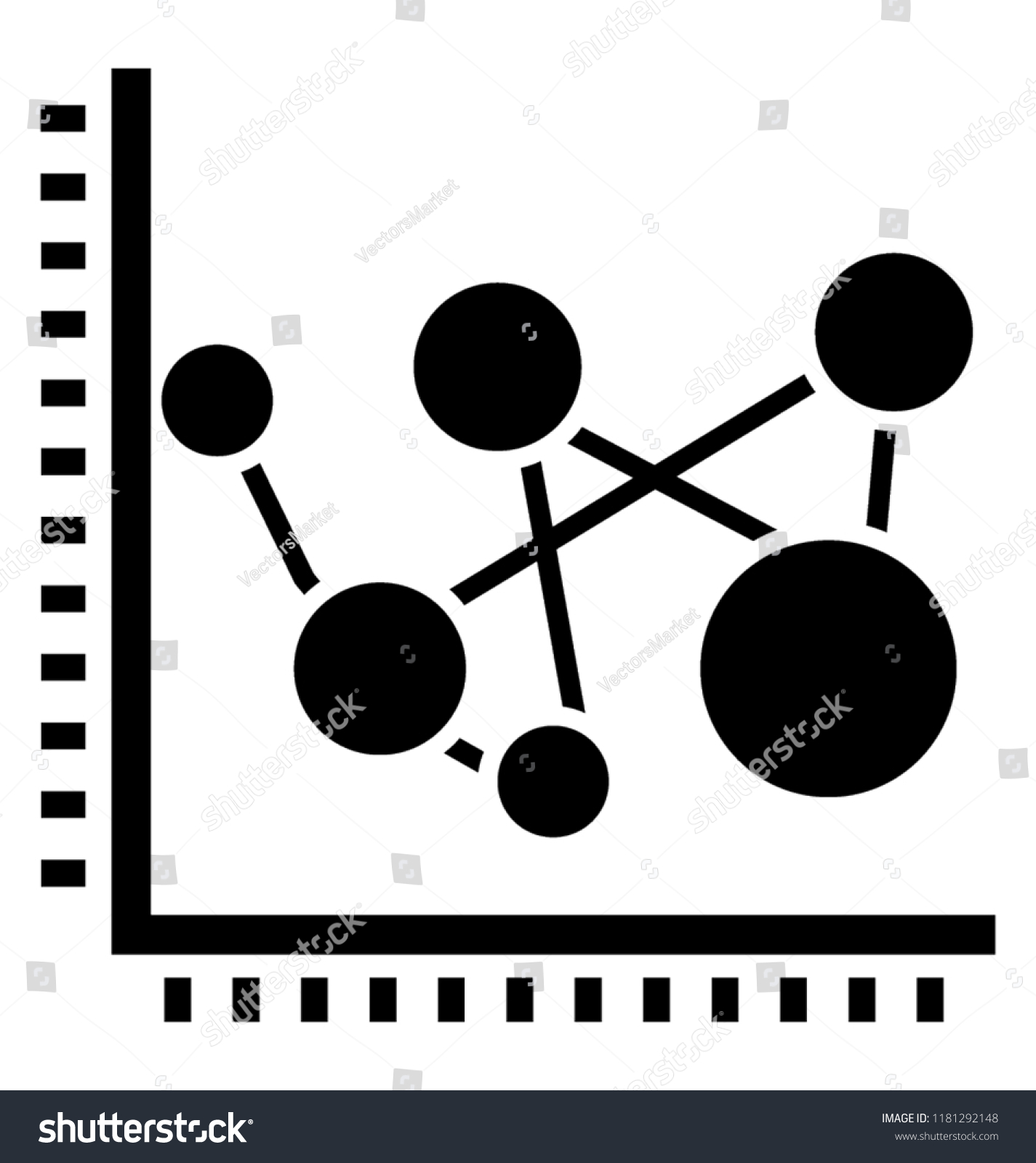 Milestones Line Graph Symbolizing Control Chart Stock Vector (Royalty ...