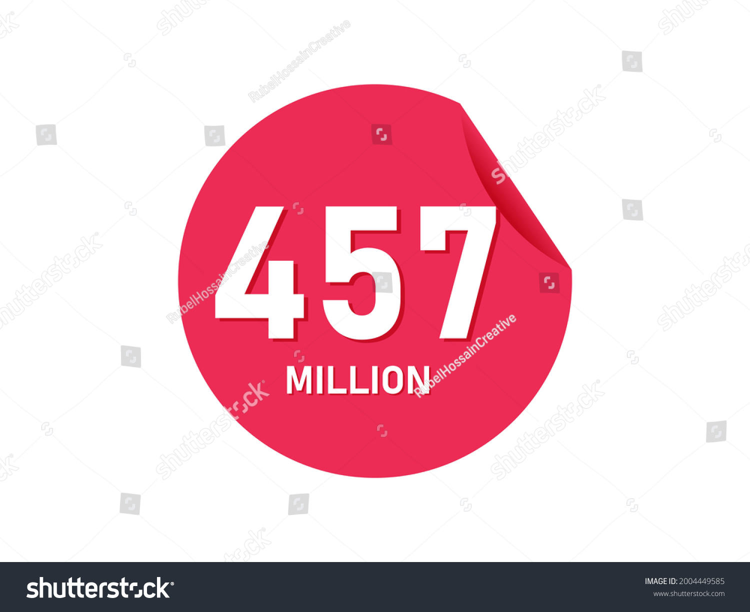 457 Million Texts On White Background Stock Vector (Royalty Free ...