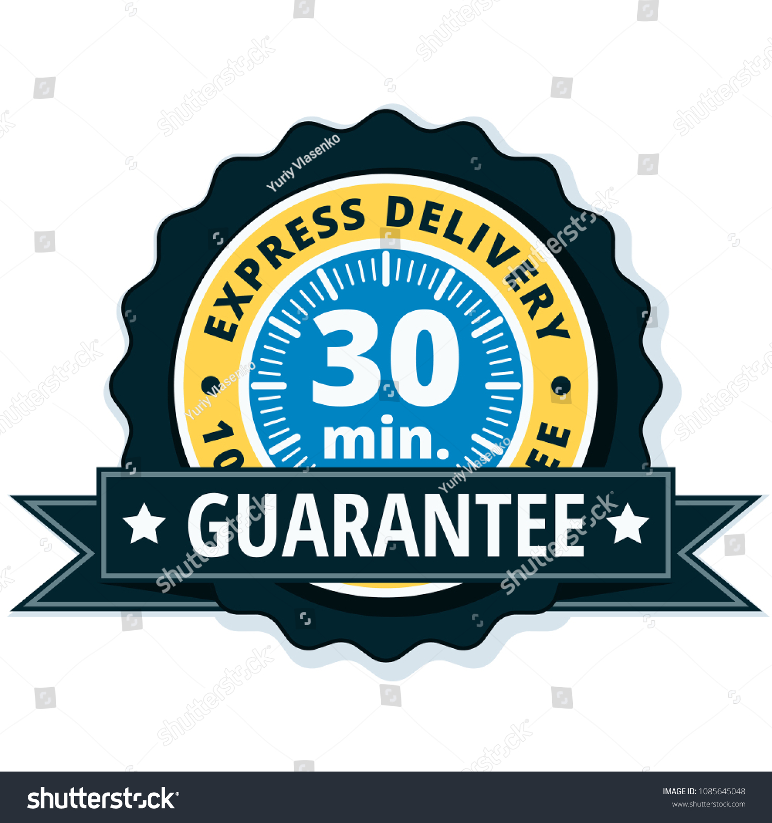 30 Minutes Express Delivery Illustration Stock Vector (Royalty Free ...