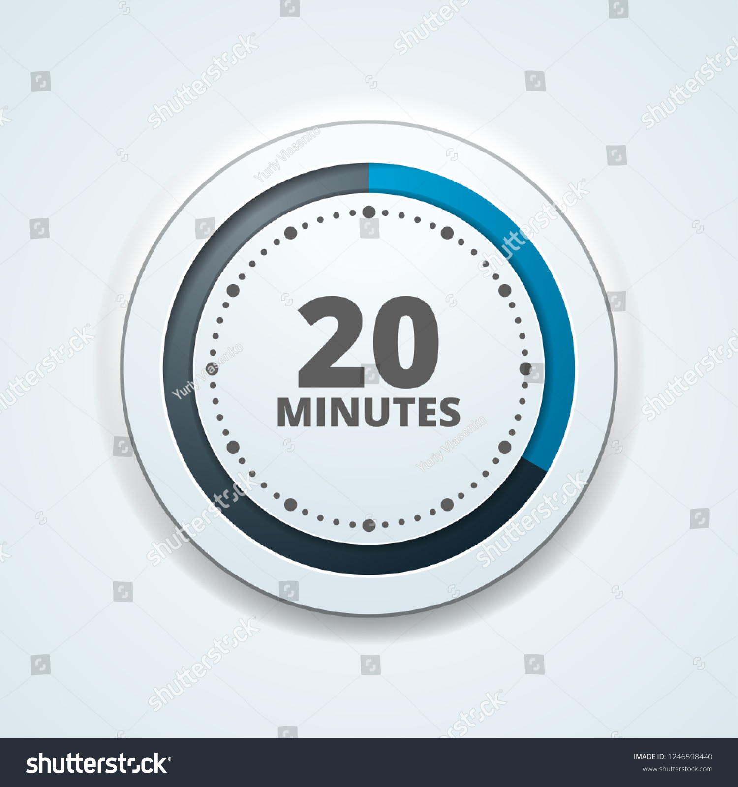 20 Minutes Time Button Illustration: vector de stock (libre de regalías ...