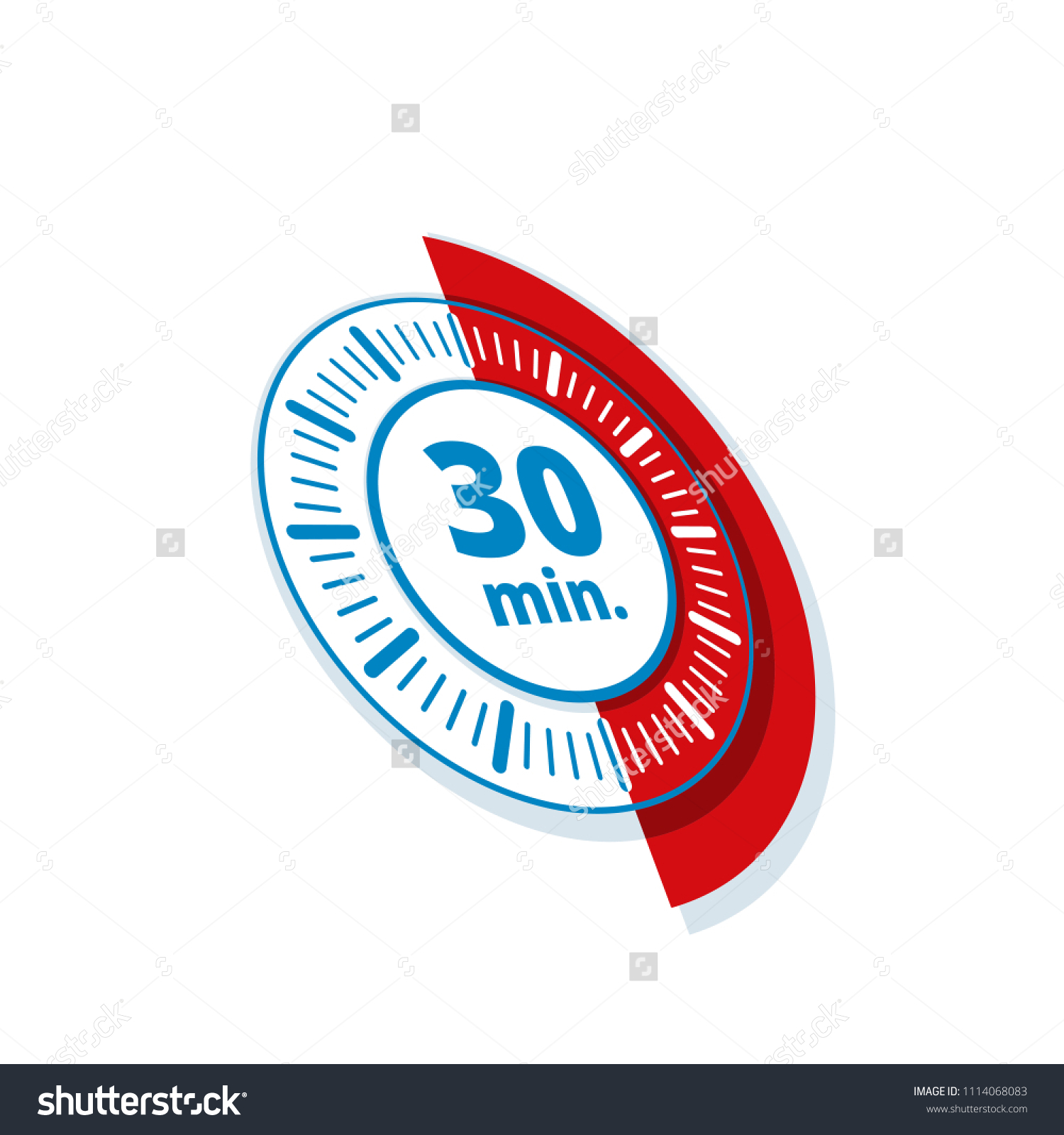 30 Minutes Time Illustration Stock Vector (Royalty Free) 1114068083 ...