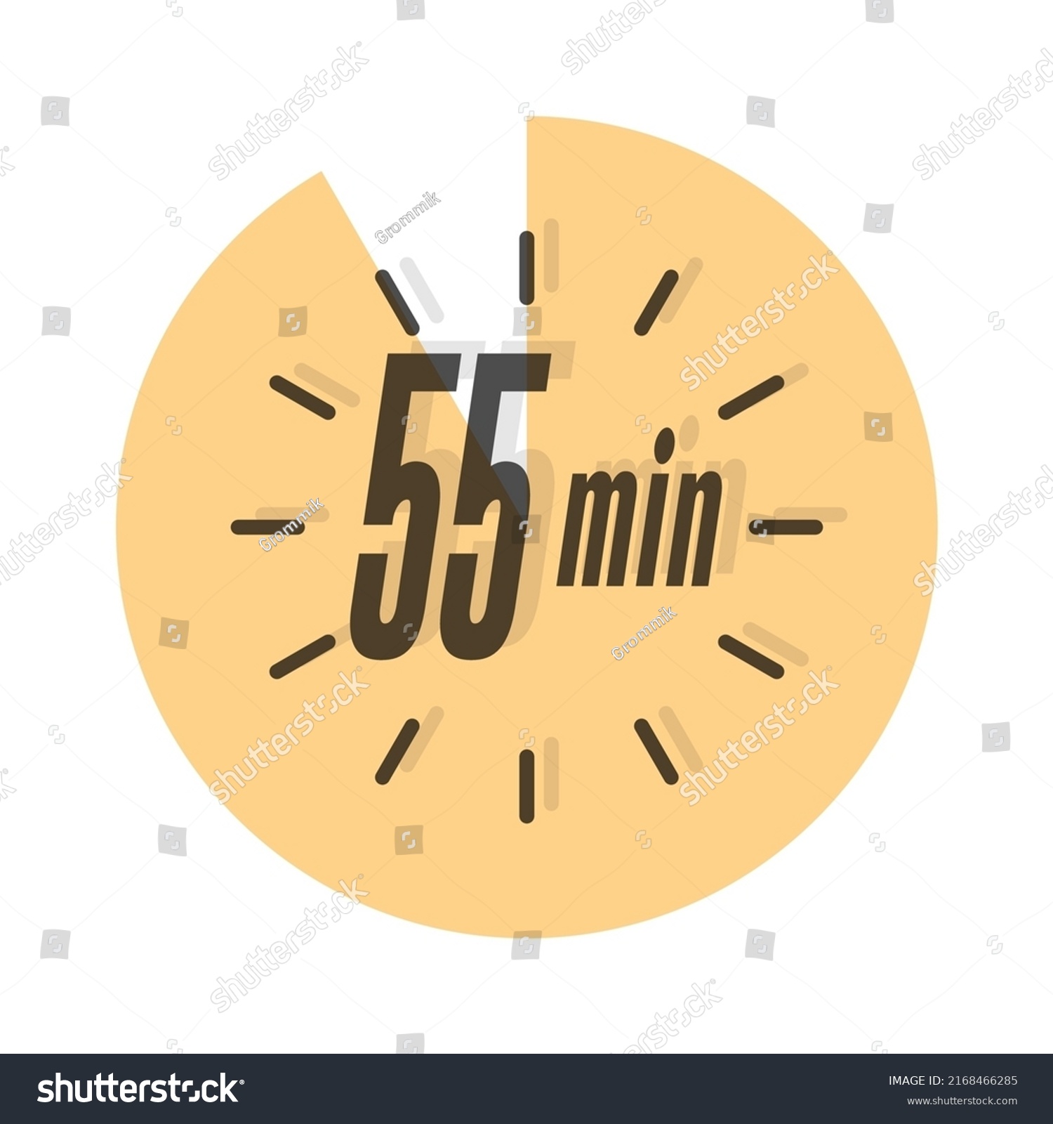 55 Minutes Timer Clock Stopwatch Icon Stock Vector (Royalty Free ...