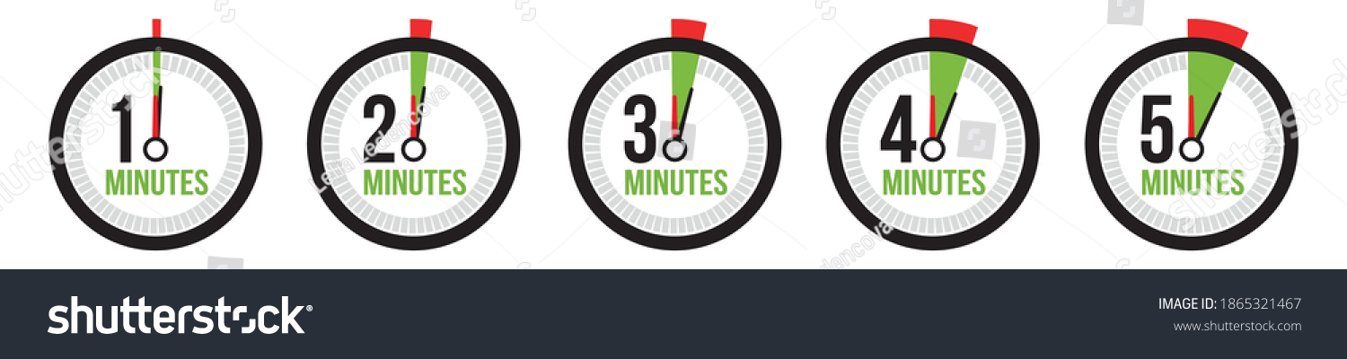 12345 Minutes Timer Stopwatch Countdown Icon Stock Vector (Royalty Free ...