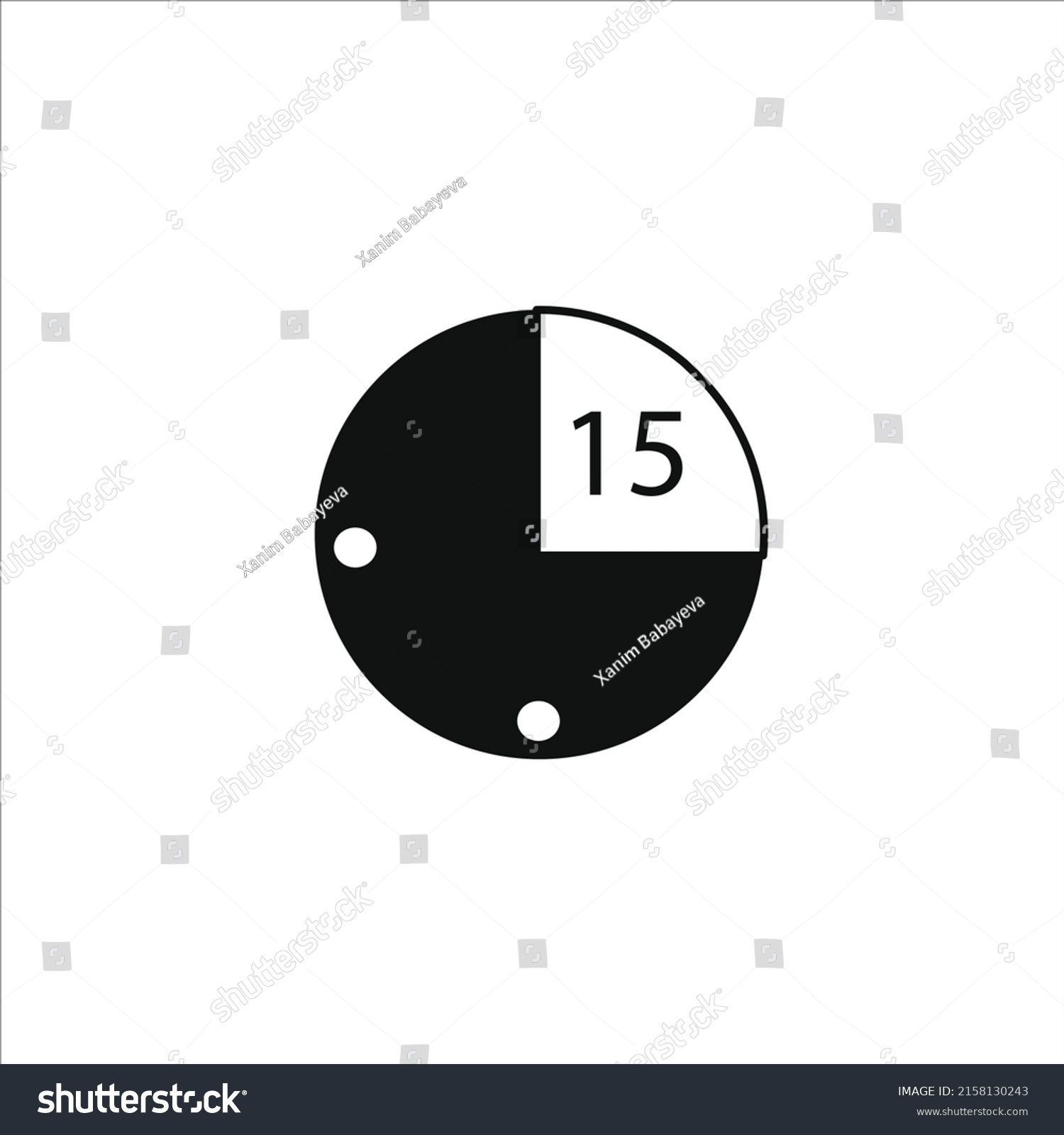 15 Minutes Vector Type Icon Stock Vector (Royalty Free) 2158130243 ...