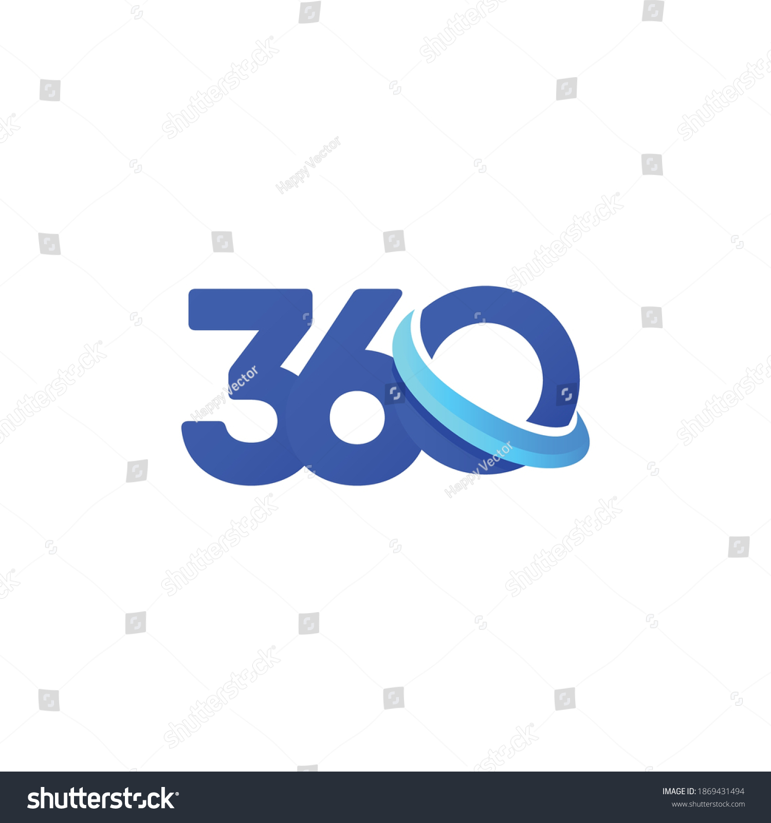 Vektor Stok 360 Modern Logo Design Concept (Tanpa Royalti) 1869431494 ...
