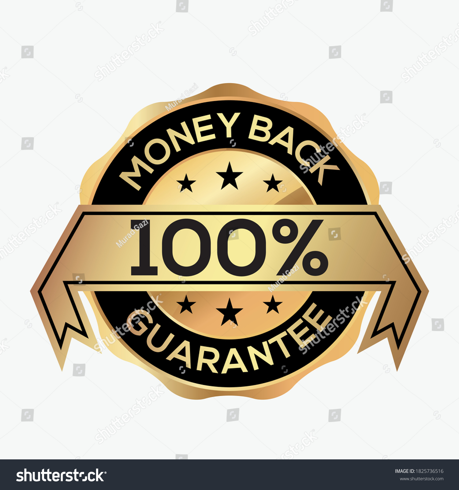 100 Money Back Guarantee Logo Vector Stock Vector (Royalty Free ...