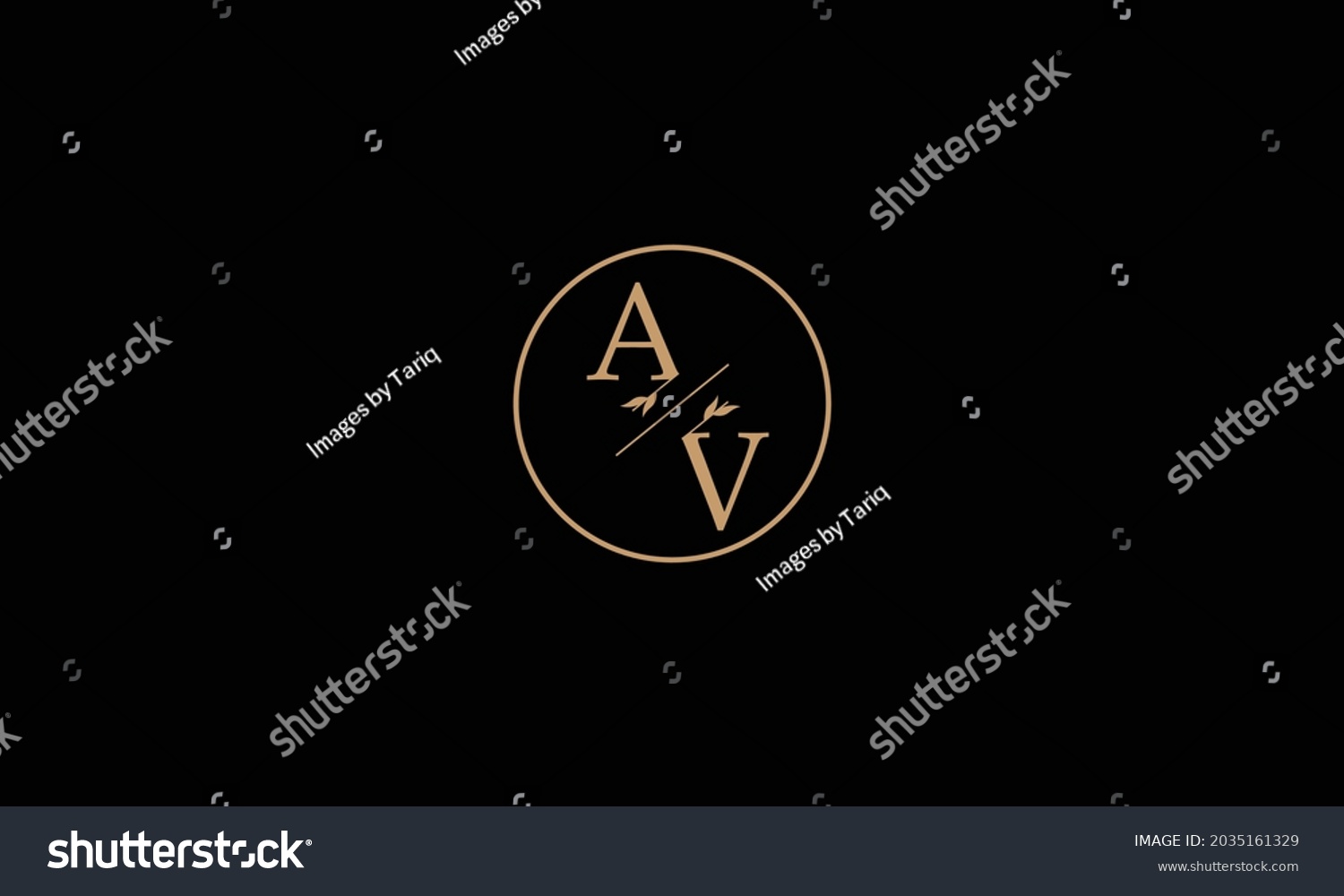 Monogram Av Vector Logo Letters Stock Vector (Royalty Free) 2035161329 ...