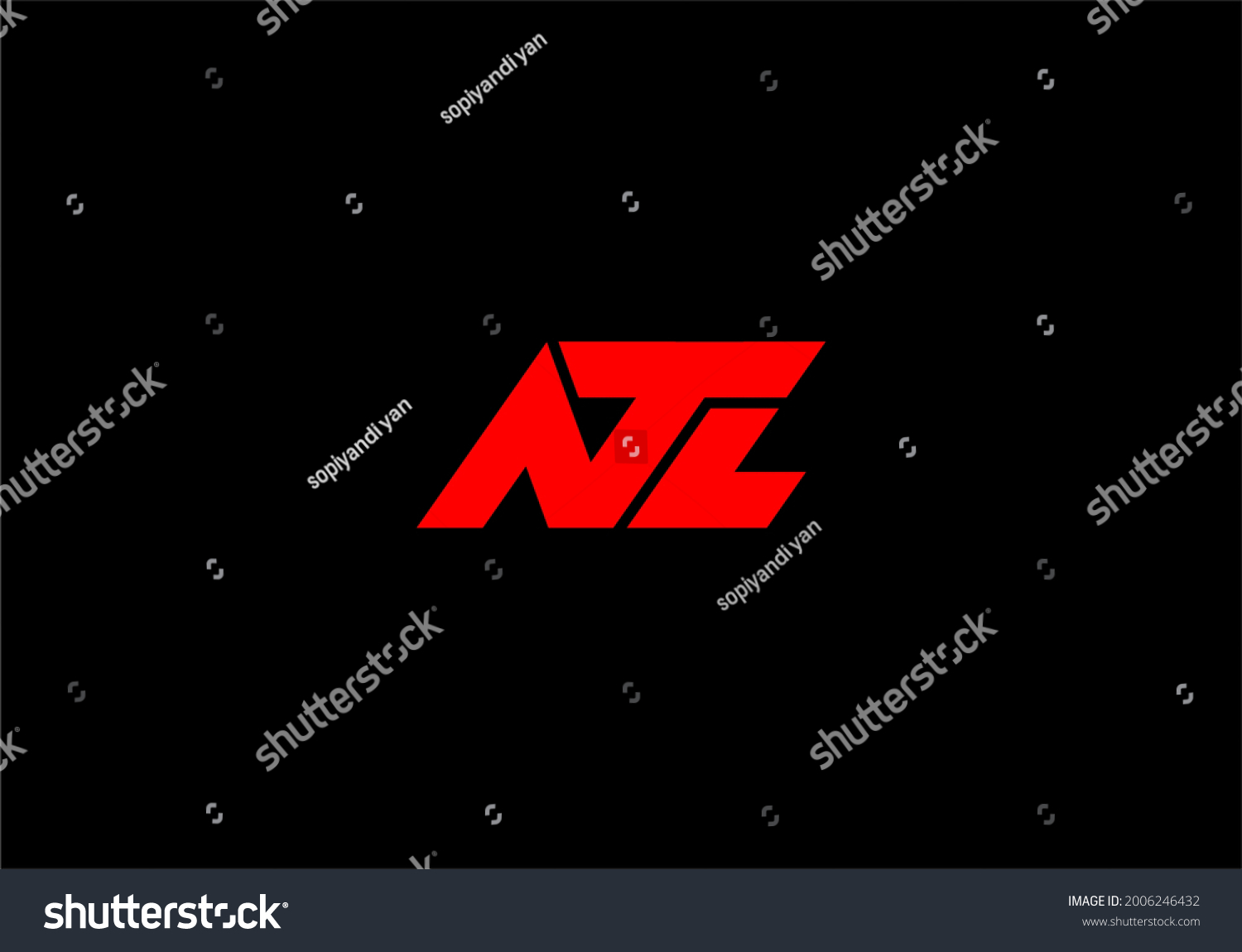 Monogram Logo Ntl Atl Design Stock Vector (Royalty Free) 2006246432 ...