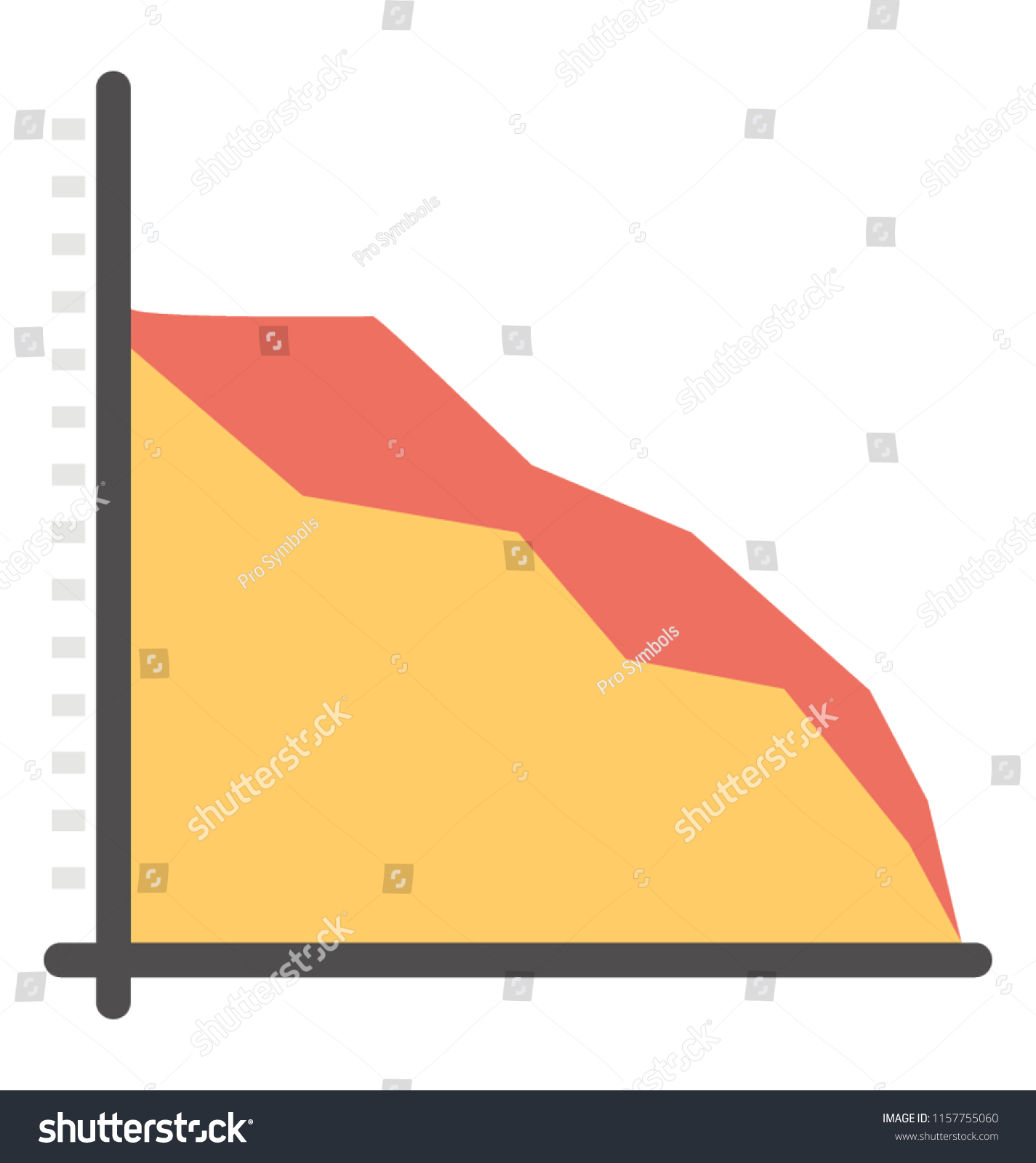 Mountain Like Structure Chart Graph Conceptualizing Stock Vector ...