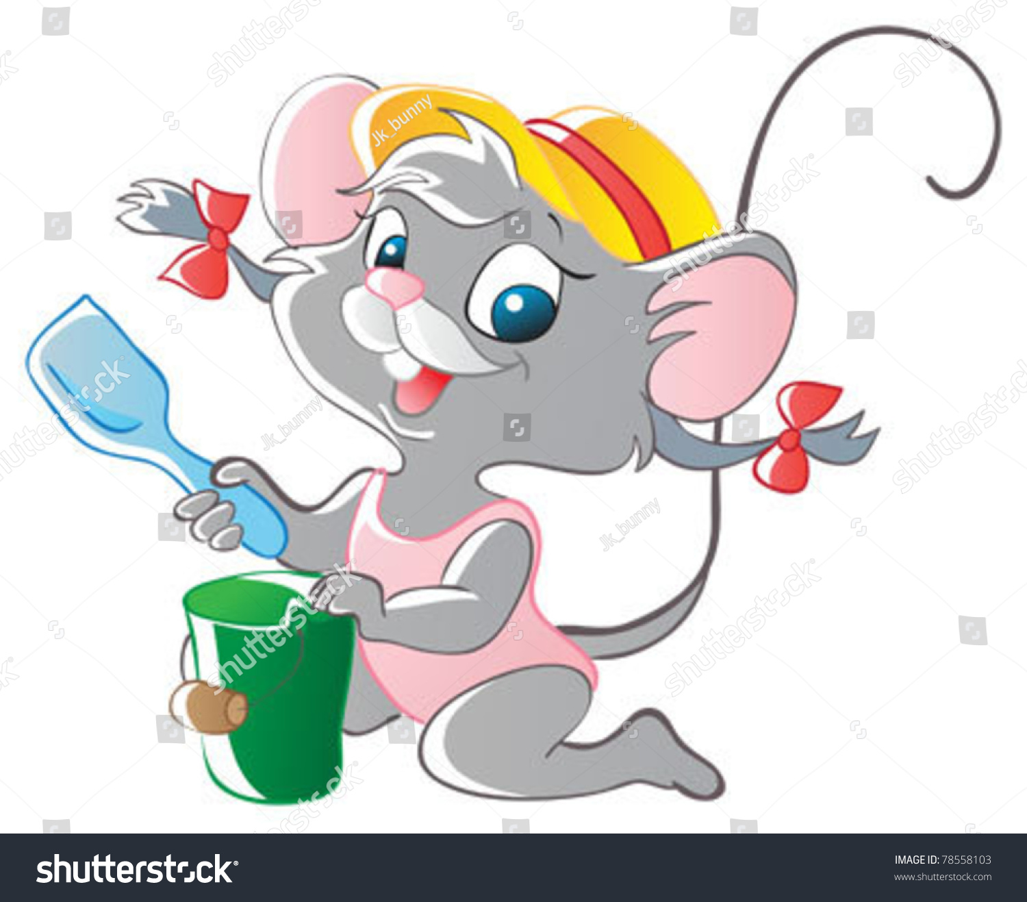 Mouse Girl Stock Vector 78558103 - Shutterstock