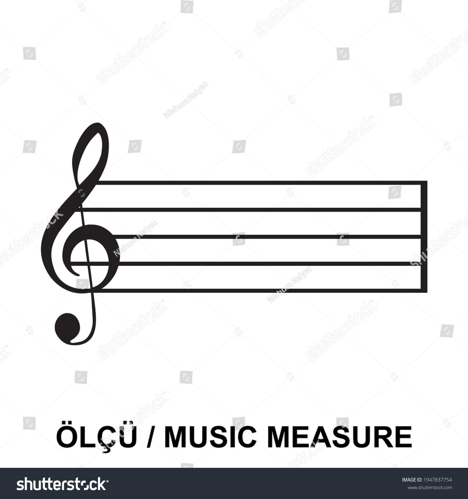 Music Note Measure Musical Notes Stock Vector (Royalty Free) 1947837754 ...