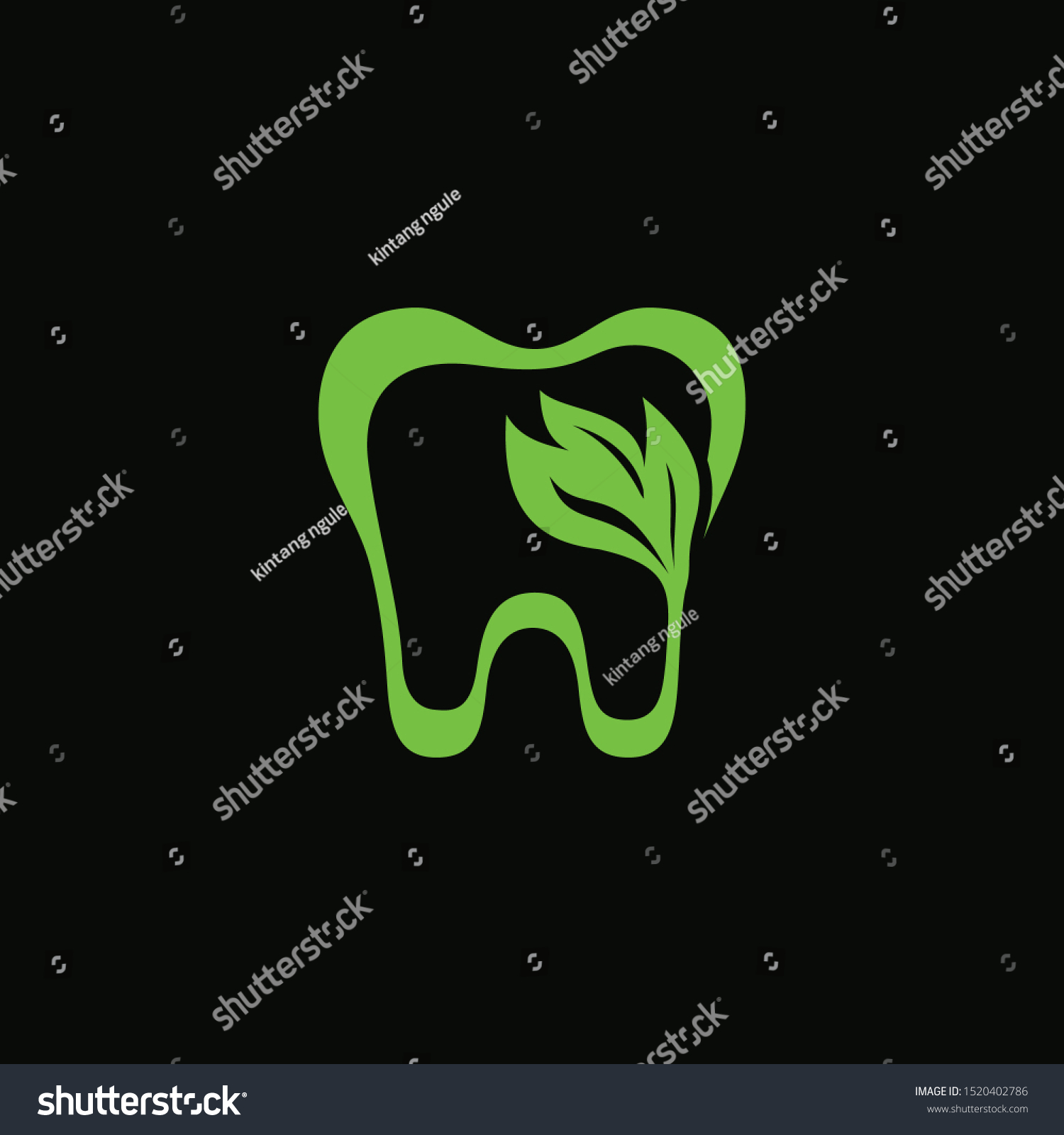 Nature Tooth Leaf Logo Gear Icon Stock Vector (Royalty Free) 1520402786 ...