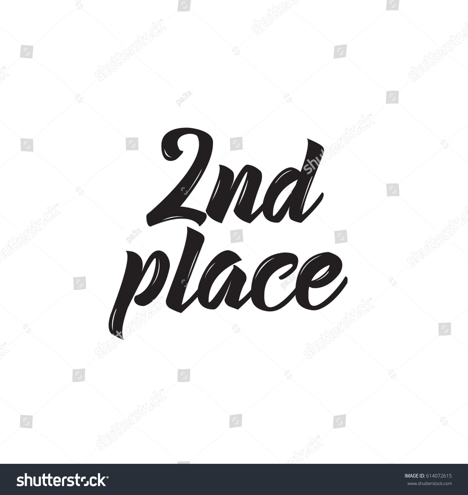 2nd Place Text Design Vector Calligraphy: เวกเตอร์สต็อก (ปลอดค่า ...
