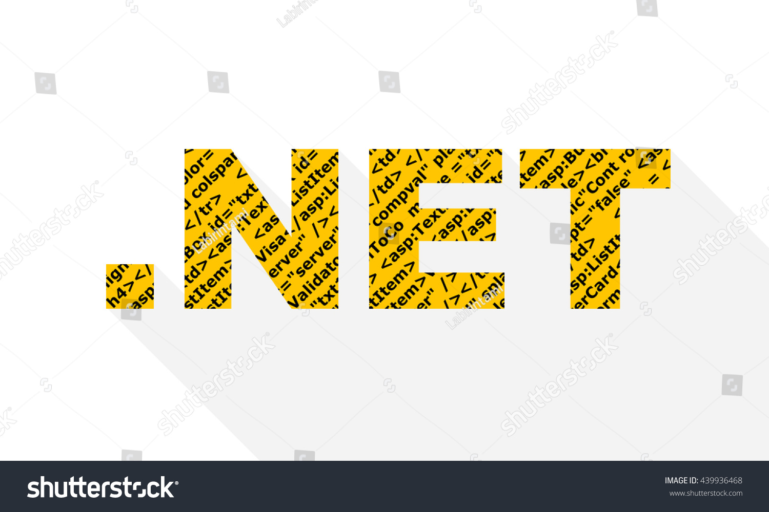 Flat Logo Dotnet Flat Logo Flat Stock Vector (Royalty Free) 439936468