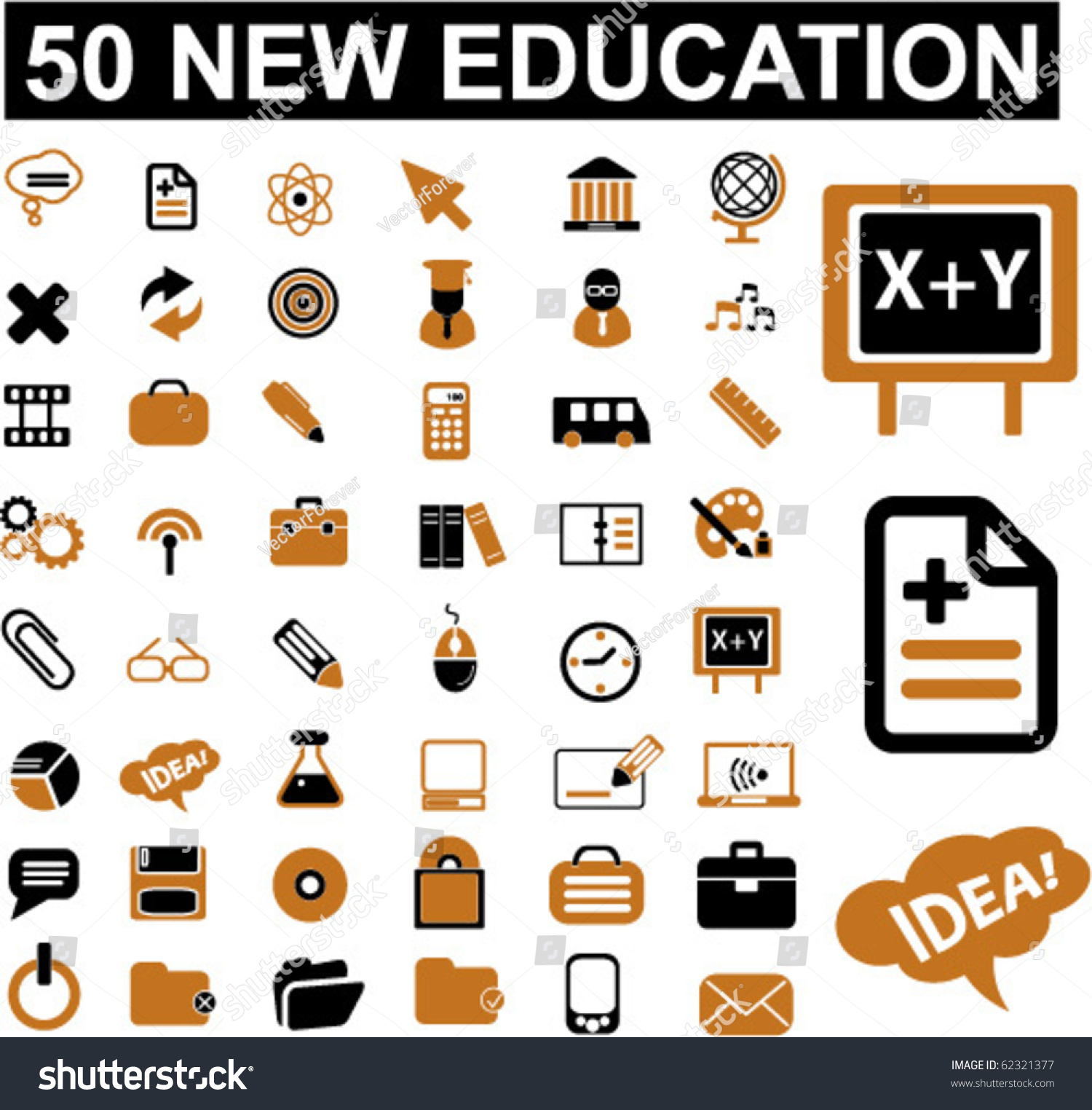 50 New Education Signs Vector Stock Vector (Royalty Free) 62321377