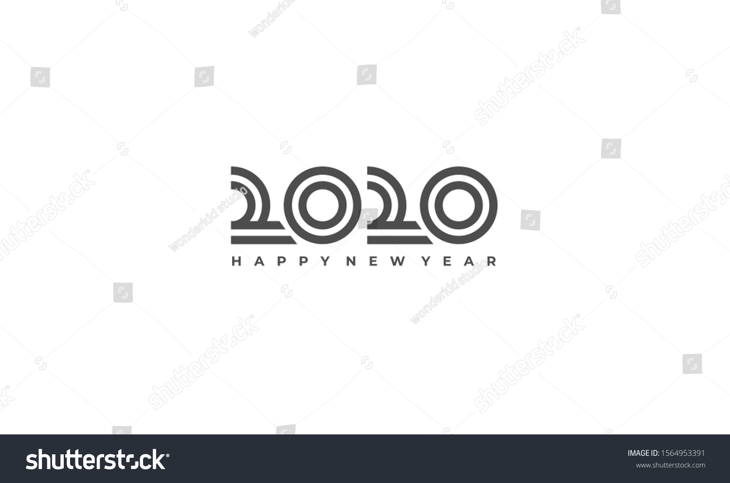 2020 New Year Logo Design Stock Vector (Royalty Free) 1564953391 ...