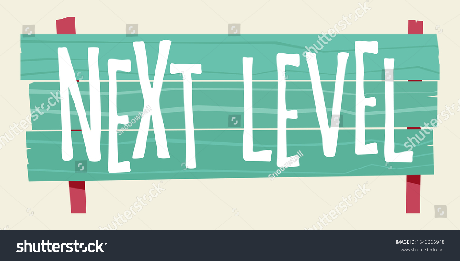 Next Level Lettering Vector Text Banner Stock Vector (Royalty Free ...