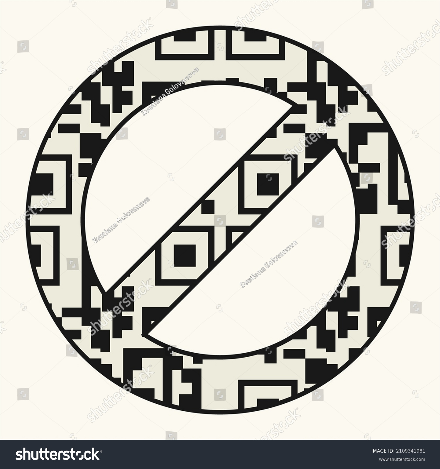 No Qrcode Poster Abstract Qr Code Stock Vector (Royalty Free ...