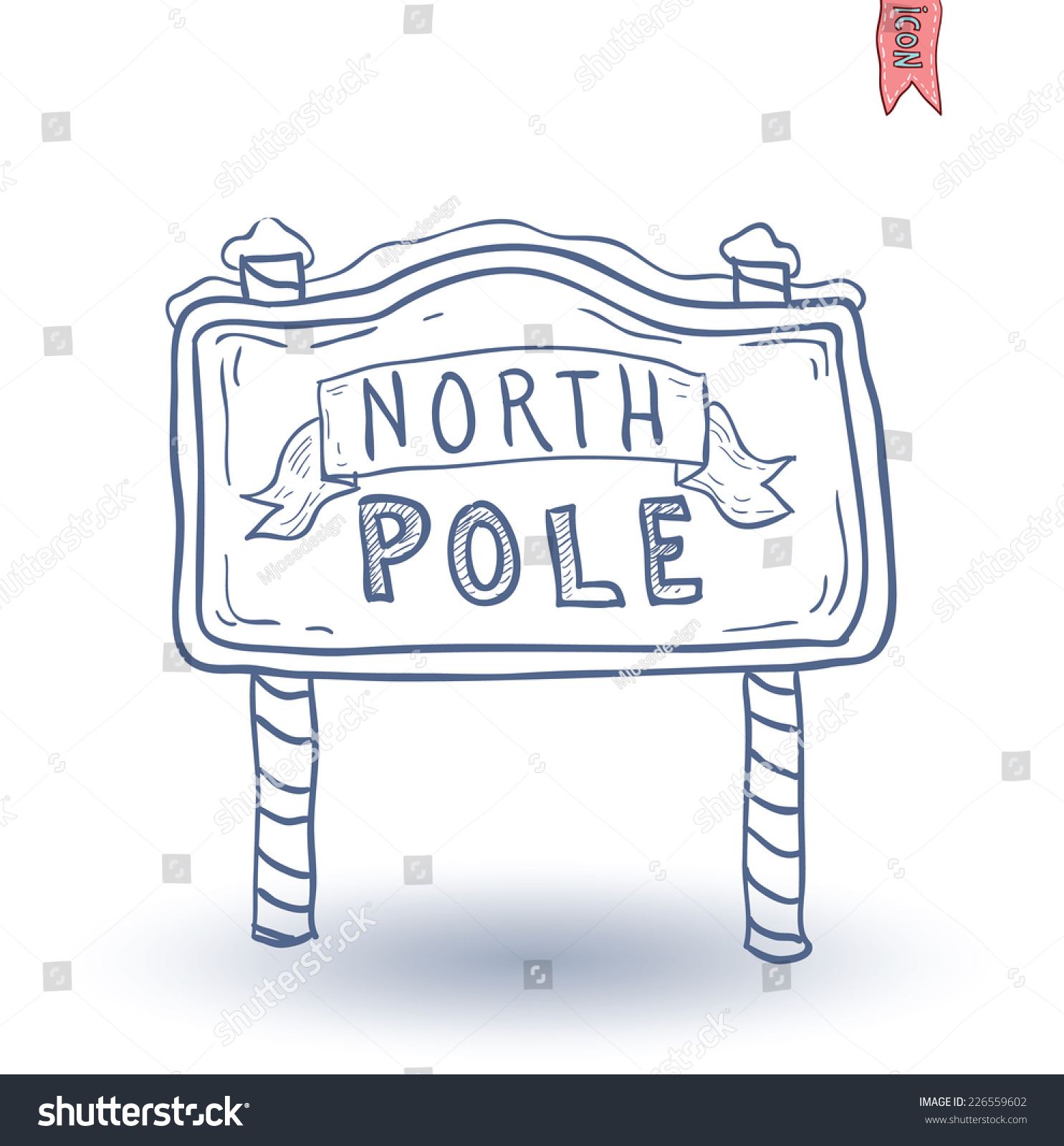 North Pole Sign Vector Illustration Stock Vector (Royalty Free ...