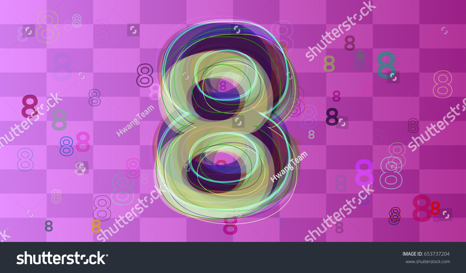 8 Number Art Background Stock Vector (Royalty Free) 653737204 ...