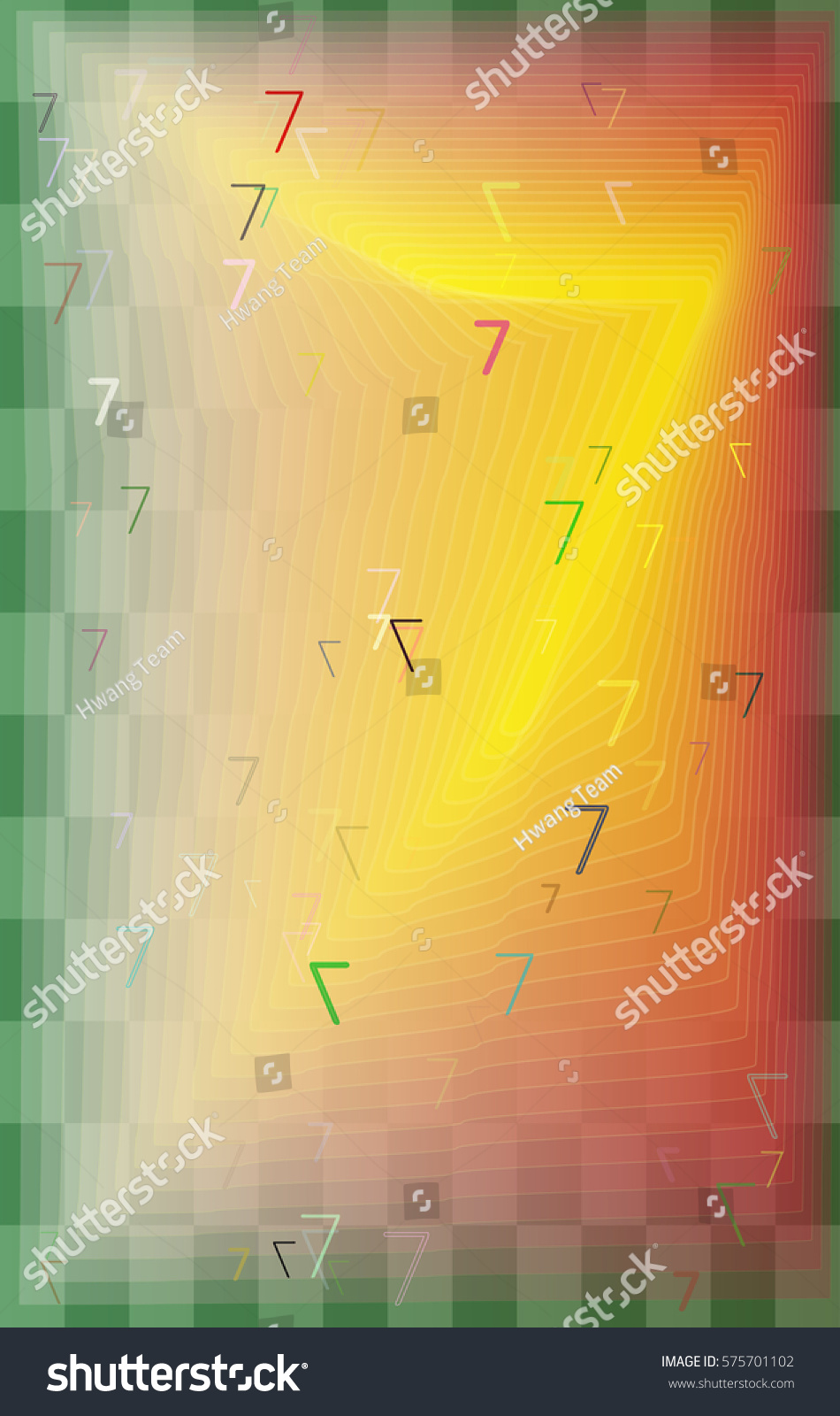 7 Number Design Idea Stock Vector (Royalty Free) 575701102 | Shutterstock