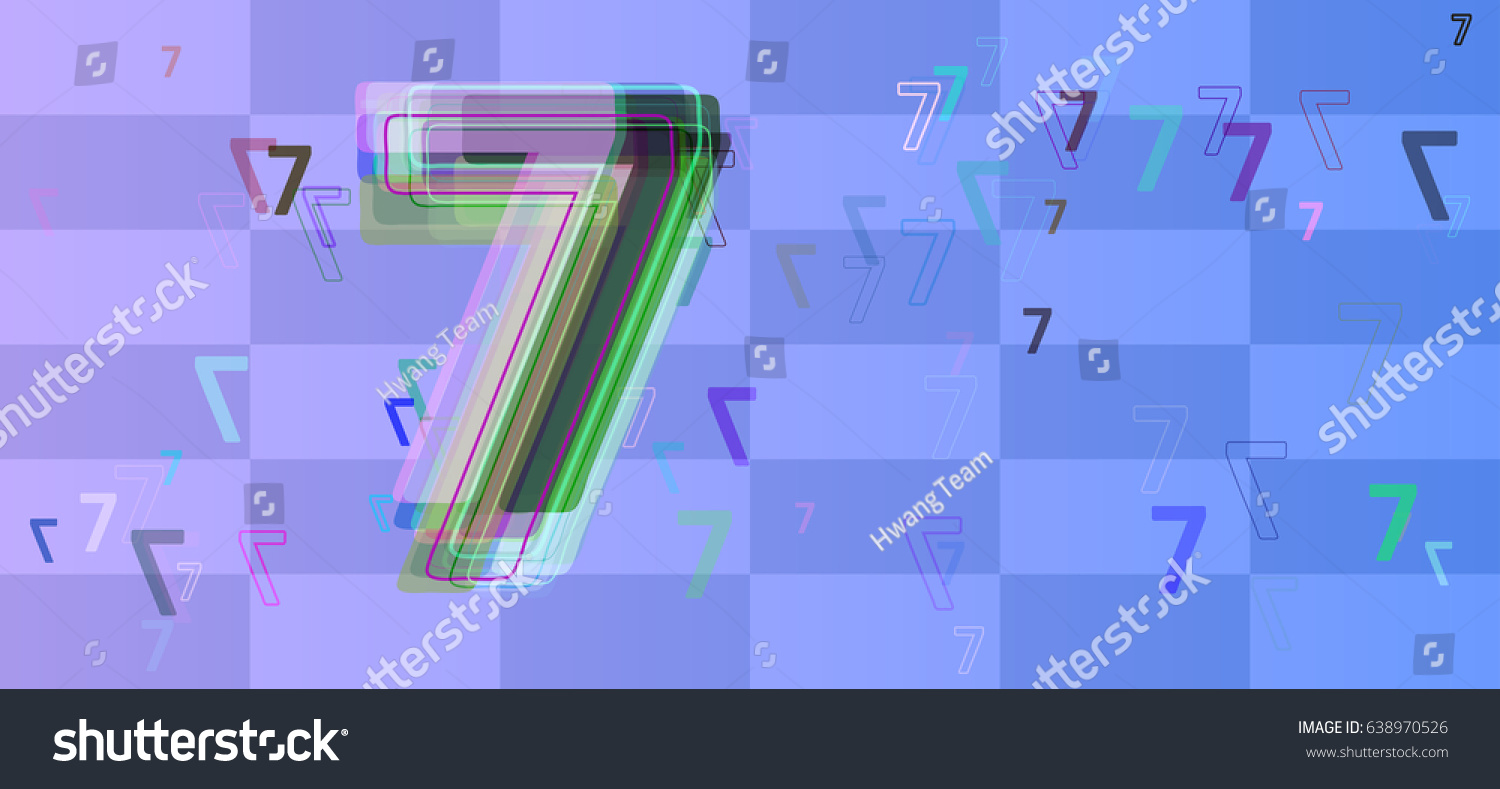 7 Number Design Idea Stock Vector (Royalty Free) 638970526 | Shutterstock
