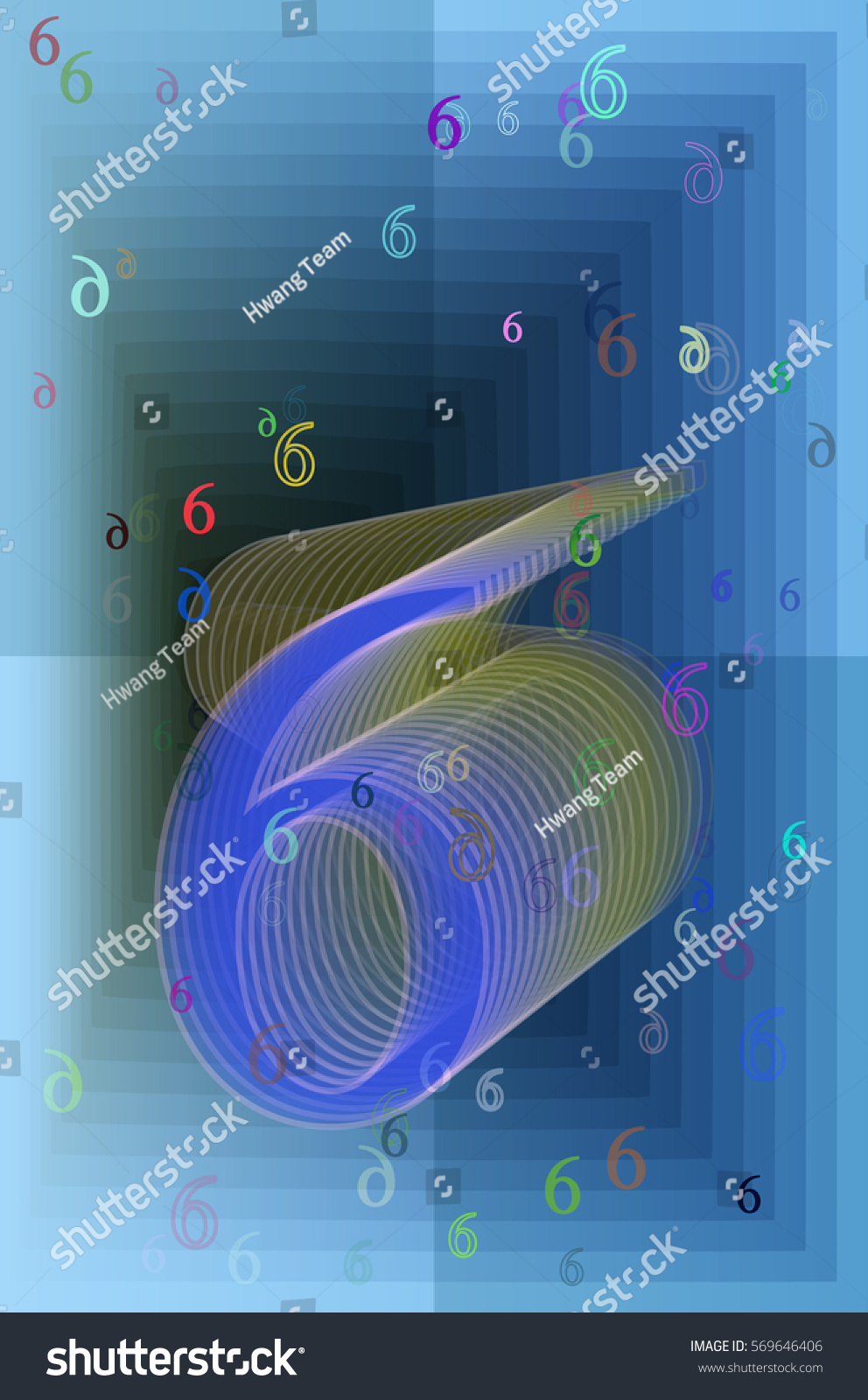 6 Number Design Texture Stock Vector (Royalty Free) 569646406 ...