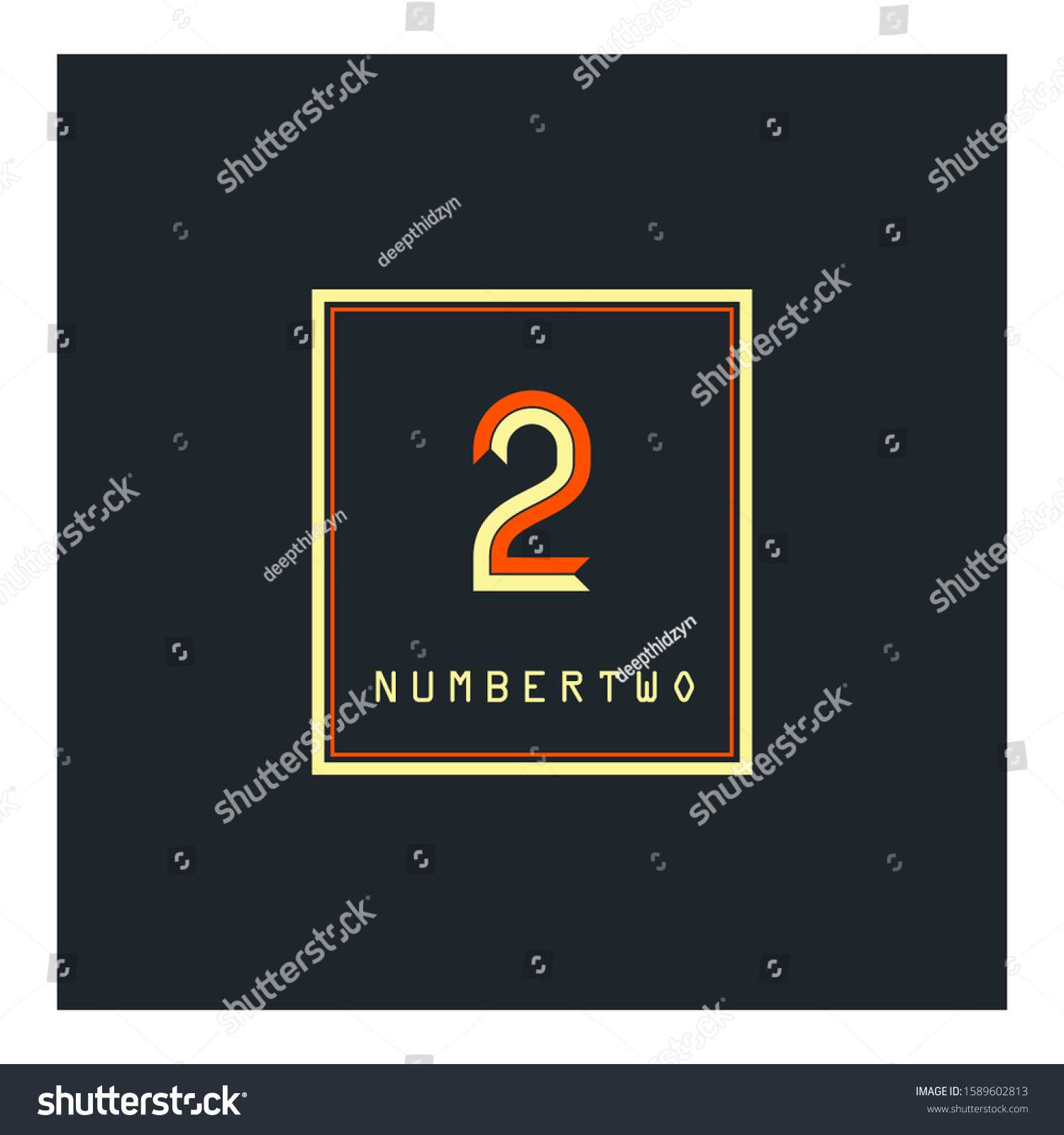 2 Number Digit Logo Design Stock Vector (Royalty Free) 1589602813 ...