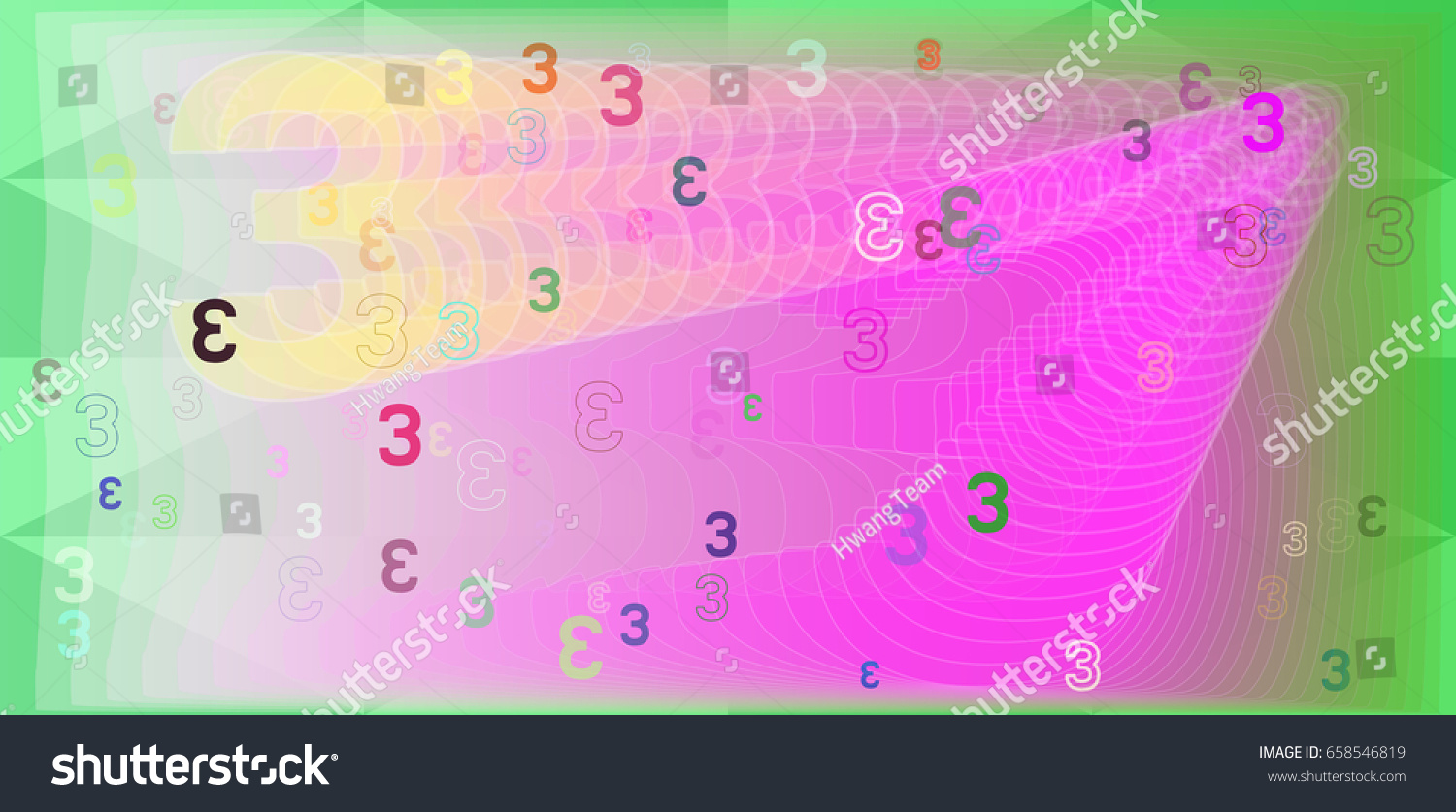 3 Number Idea Background Stock Vector (Royalty Free) 658546819