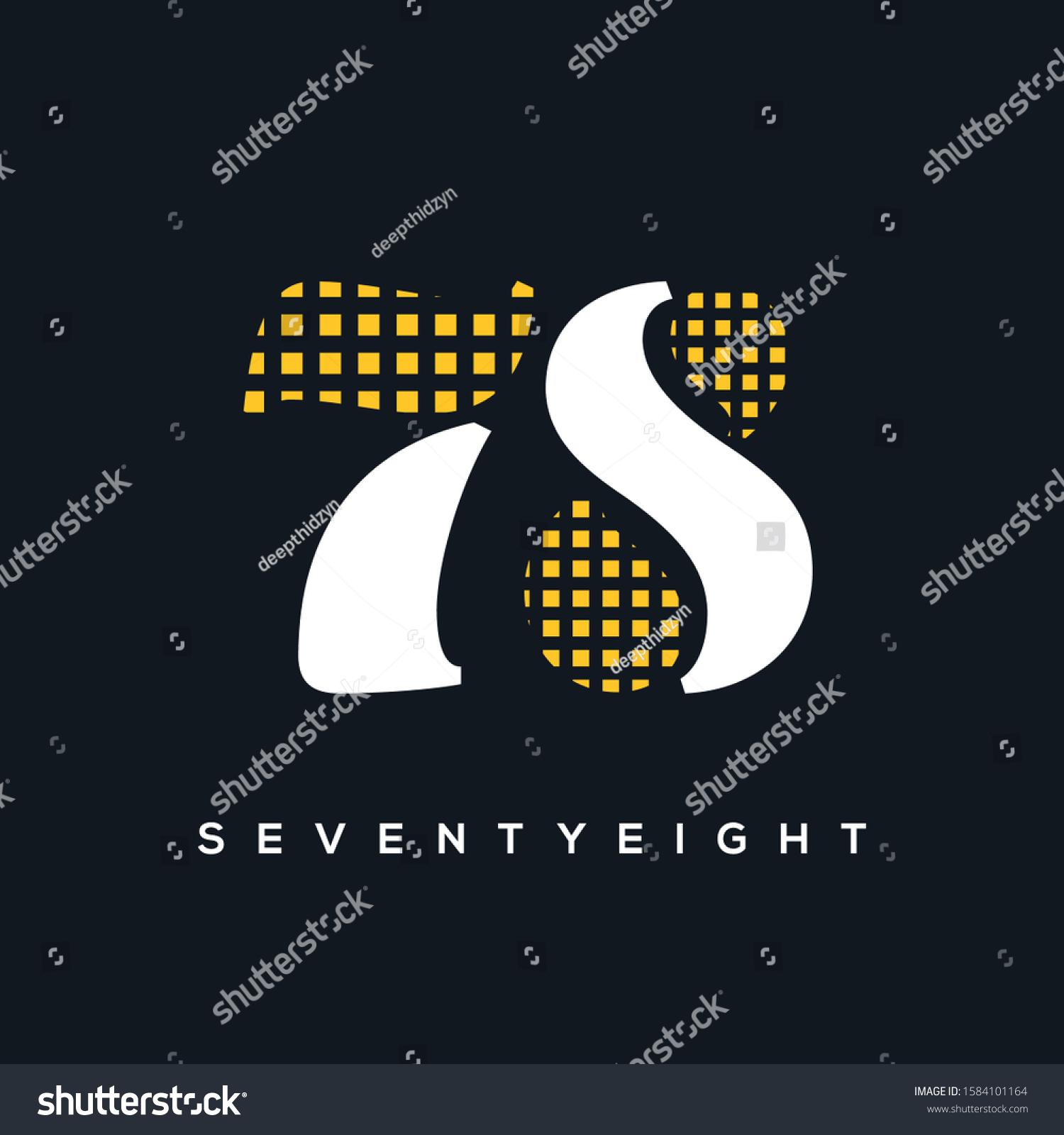 78 Number Logo Check Design Digit Stock Vector (Royalty Free ...